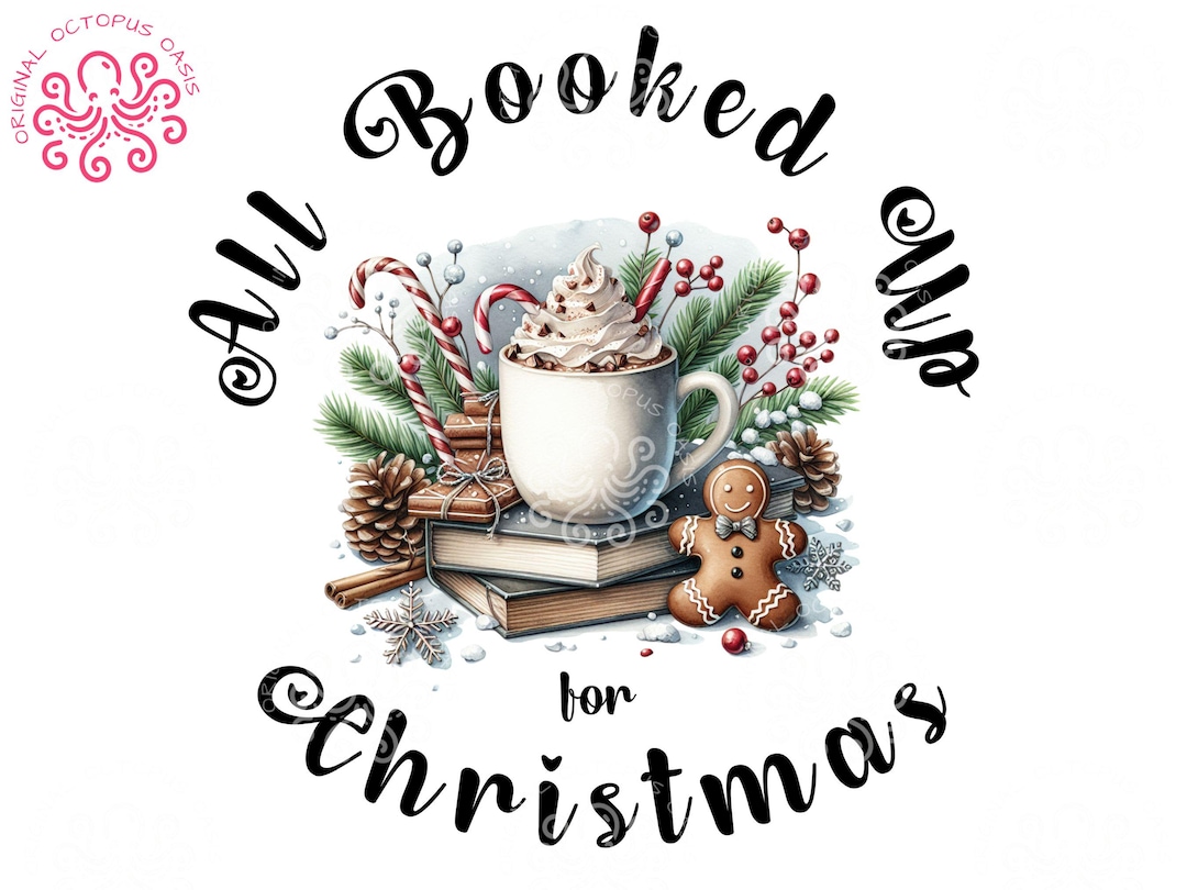 Christmas Book PNG Clipart, All Booked up for Christmas Clip Art ...