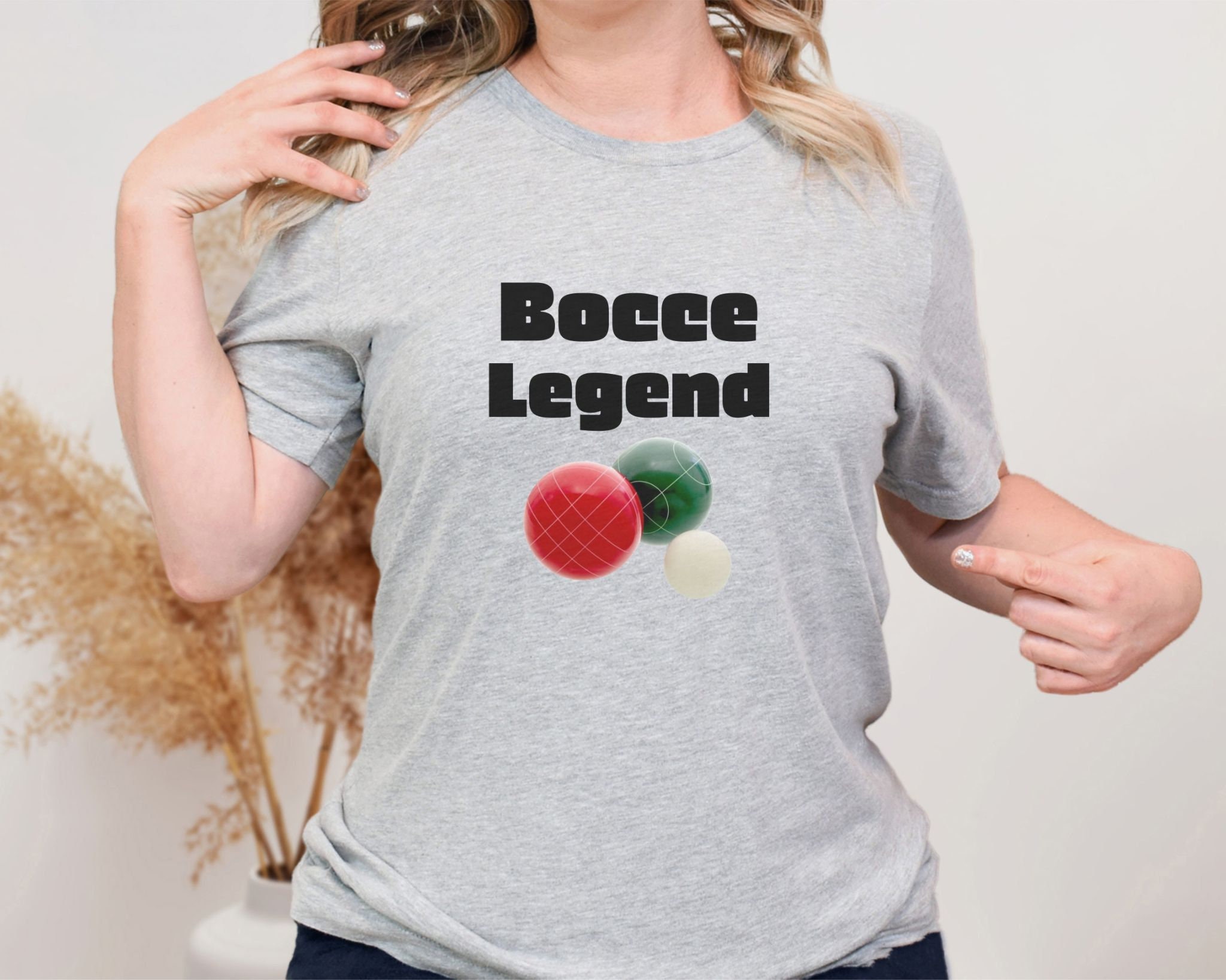 Bocce Legend T-shirt, Bocce Team Tee, Bocce Player Top, Bocce Coach ...