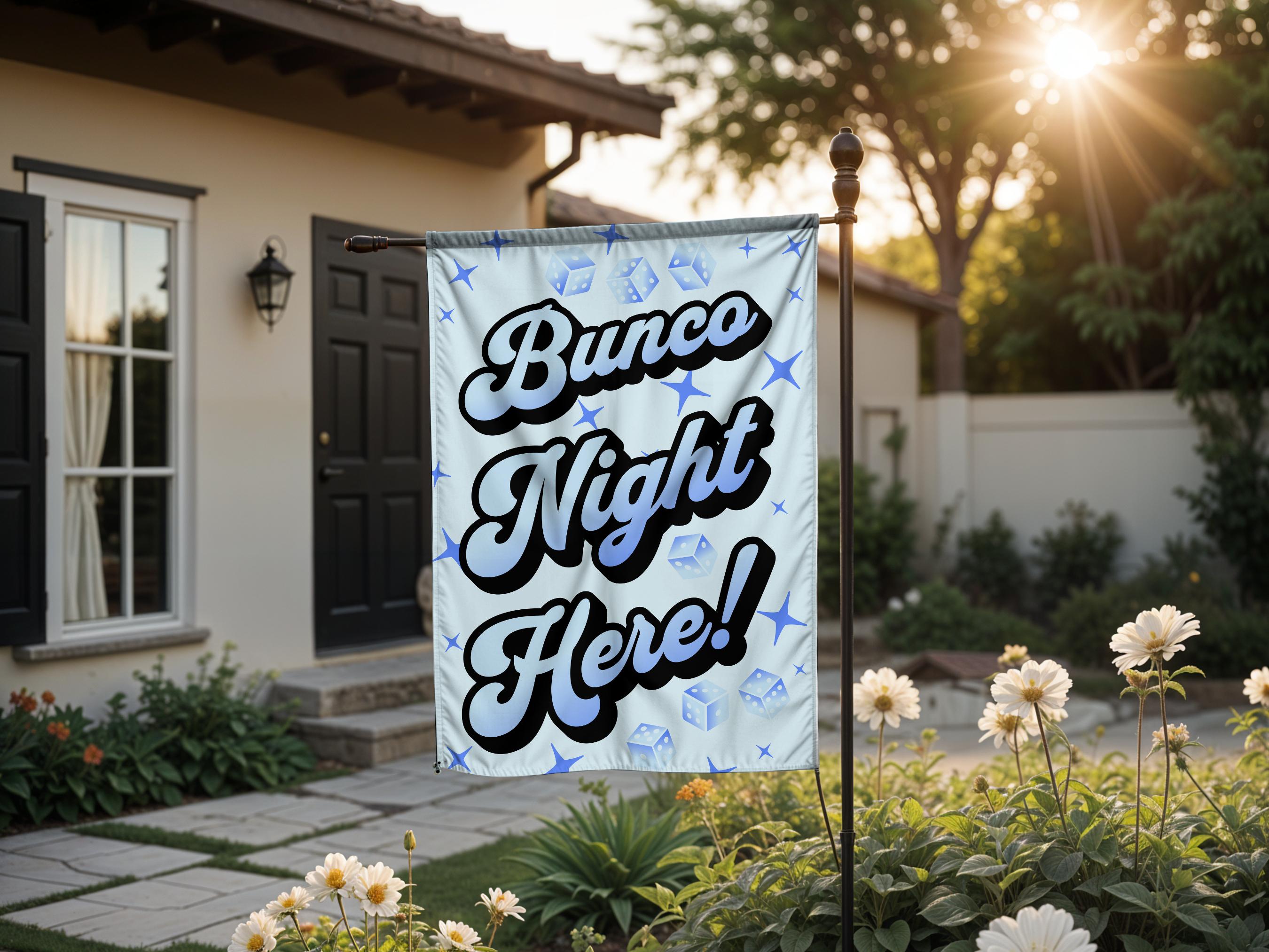 Bunco Night Garden Flag Welcome Banner, Hostess Gift Bunco Party ...