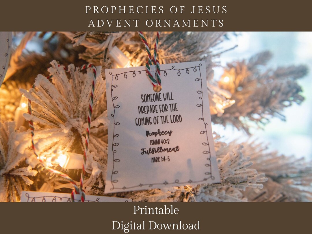Biblical Prophecies Black and White | Printable Christmas Ornaments ...