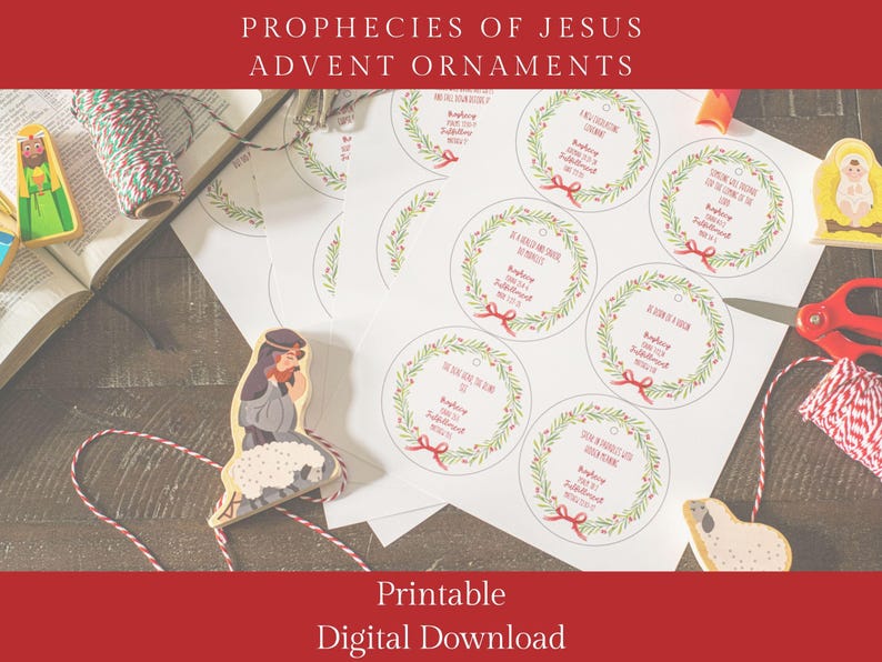 Biblical Prophecies Circle Wreath Advent Activity | Printable Christmas ...