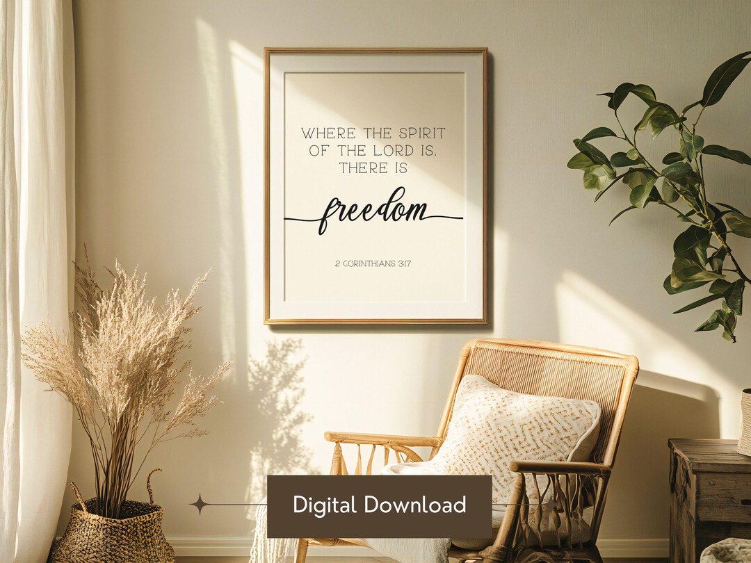 Freedom Spirit of the Lord | 2 Corinthians 3:17 | Christian Scripture ...