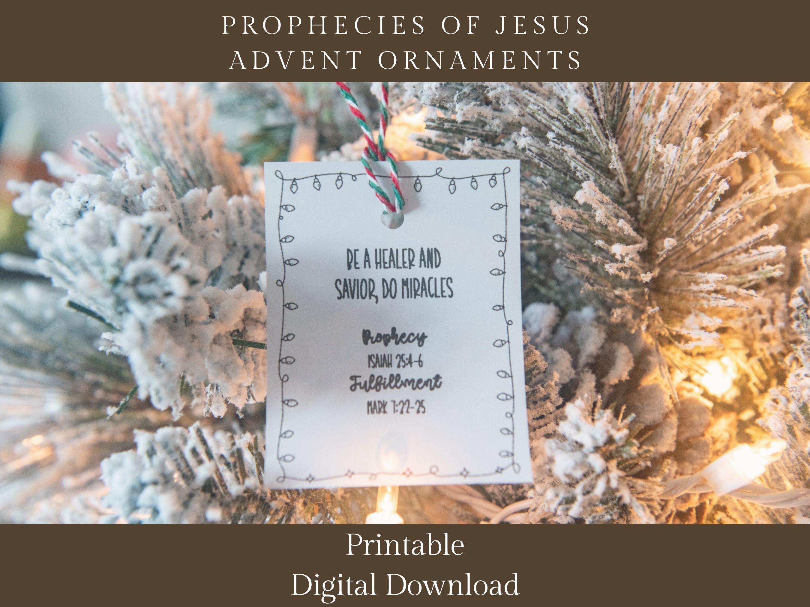 Biblical Prophecies Black and White | Printable Christmas Ornaments ...