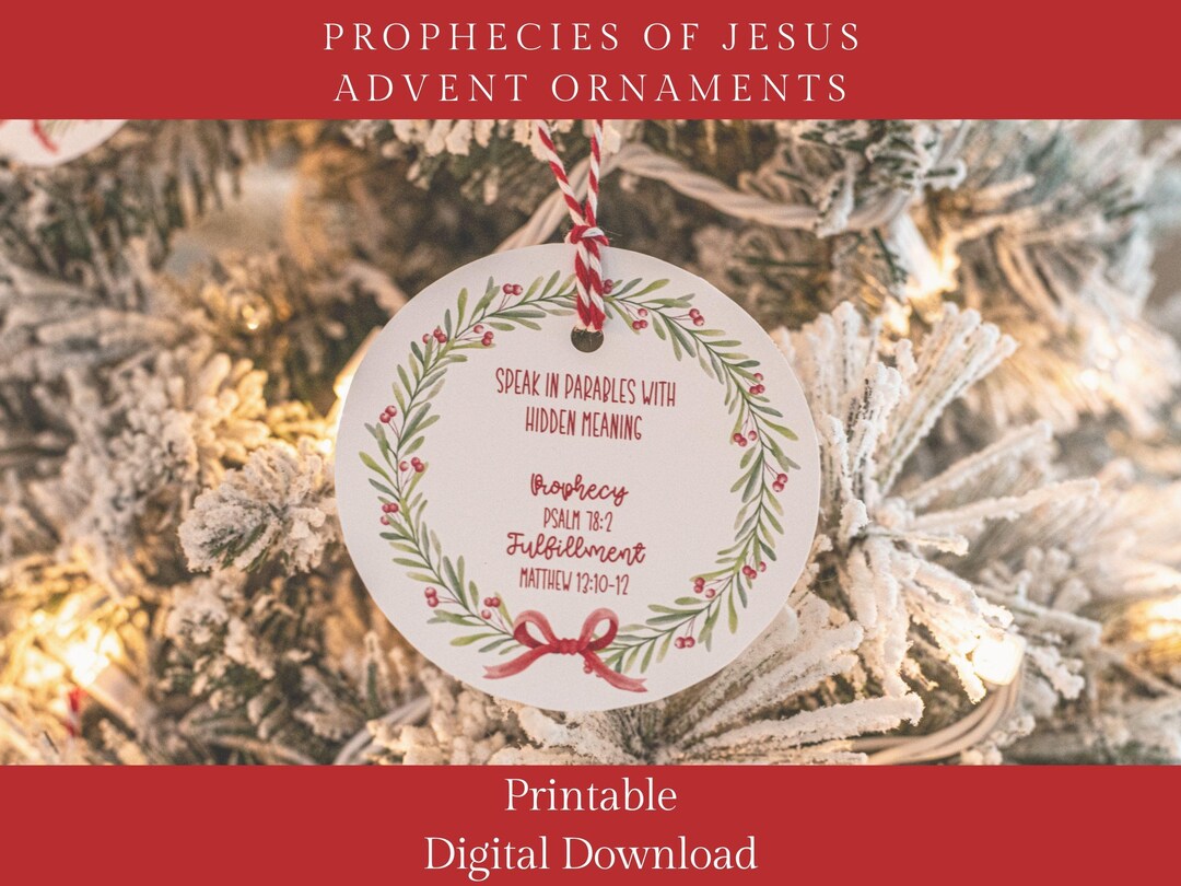 Biblical Prophecies Circle Wreath Advent Activity | Printable Christmas ...