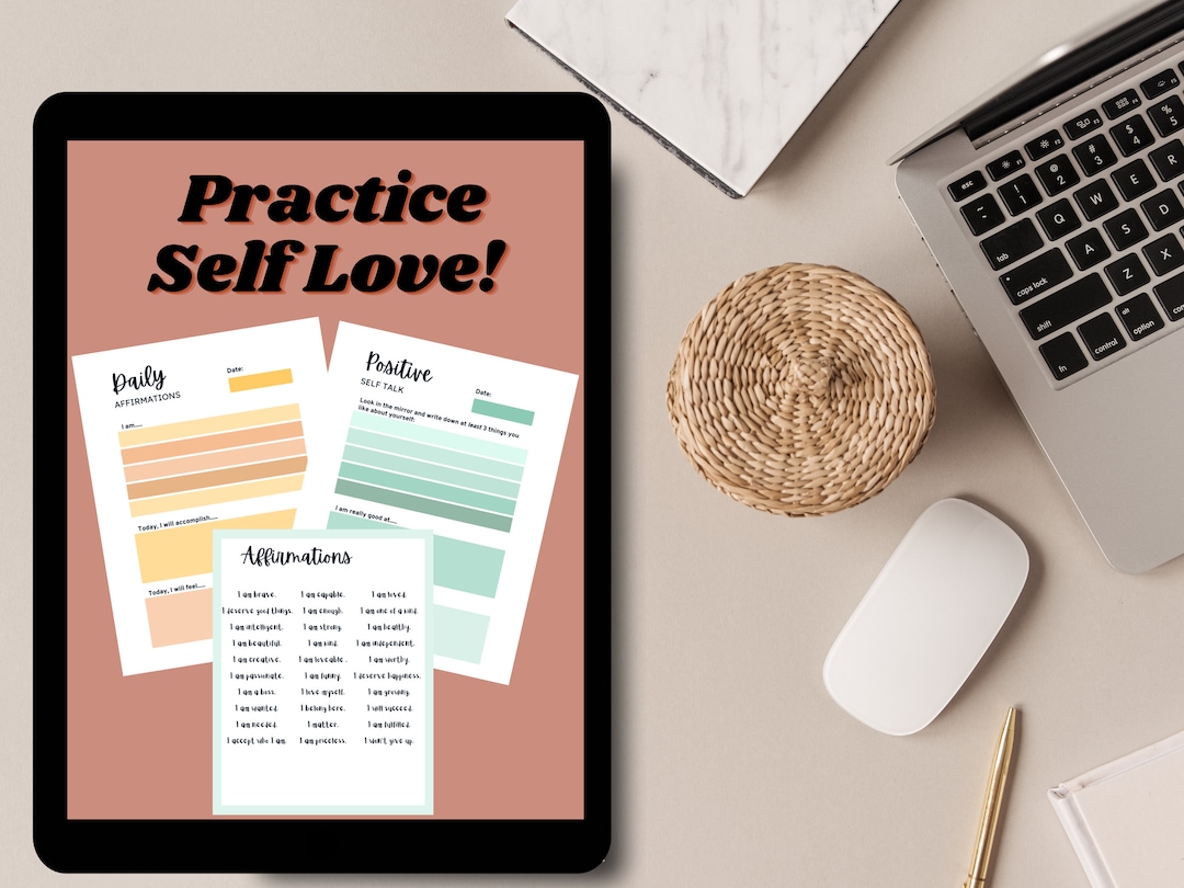 Daily Affirmations Worksheet: Self-love & Confidence Guide (digital ...