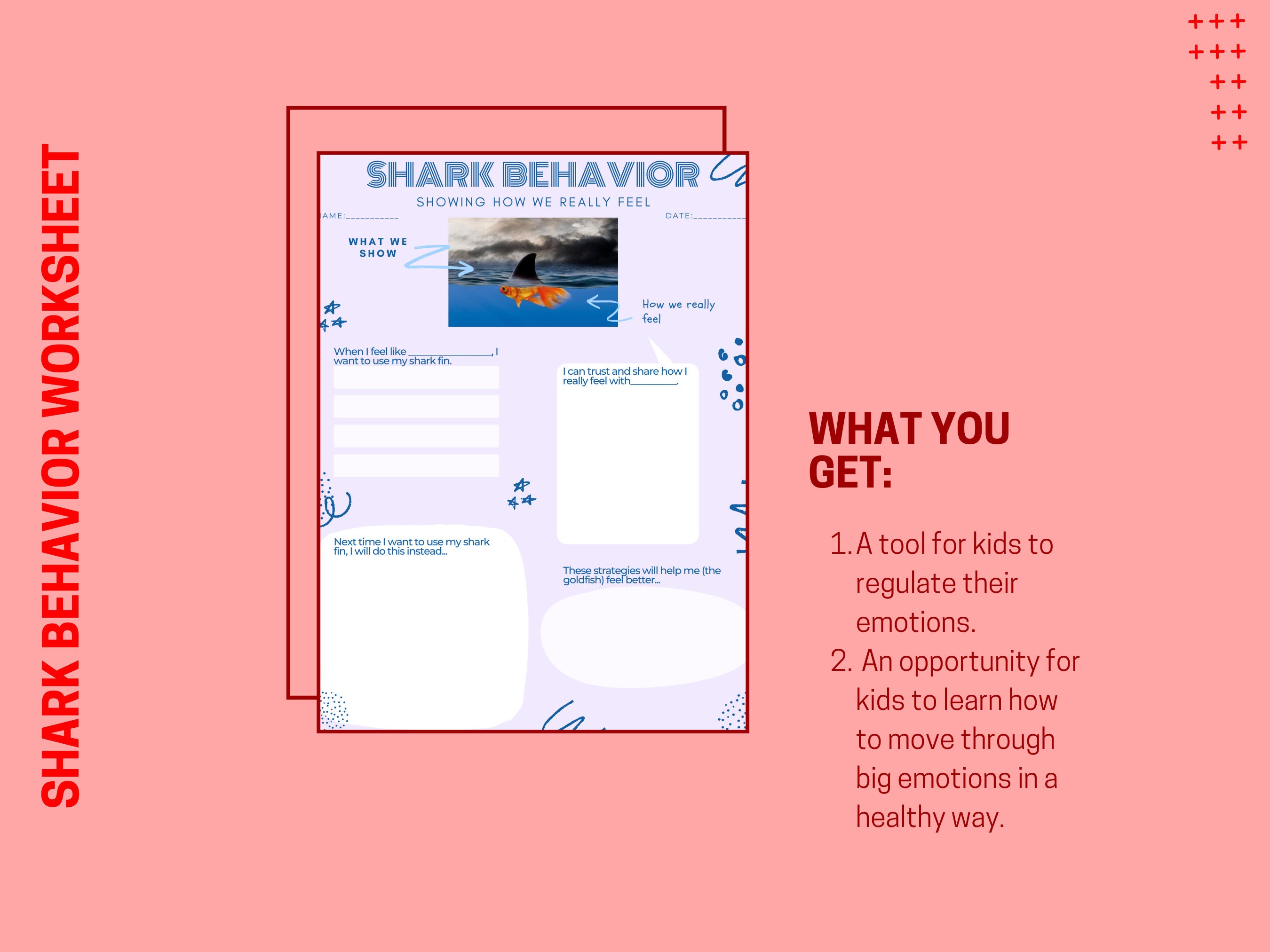 Shark Behavior Worksheet | Emotion Regulation Worksheets | Anger ...