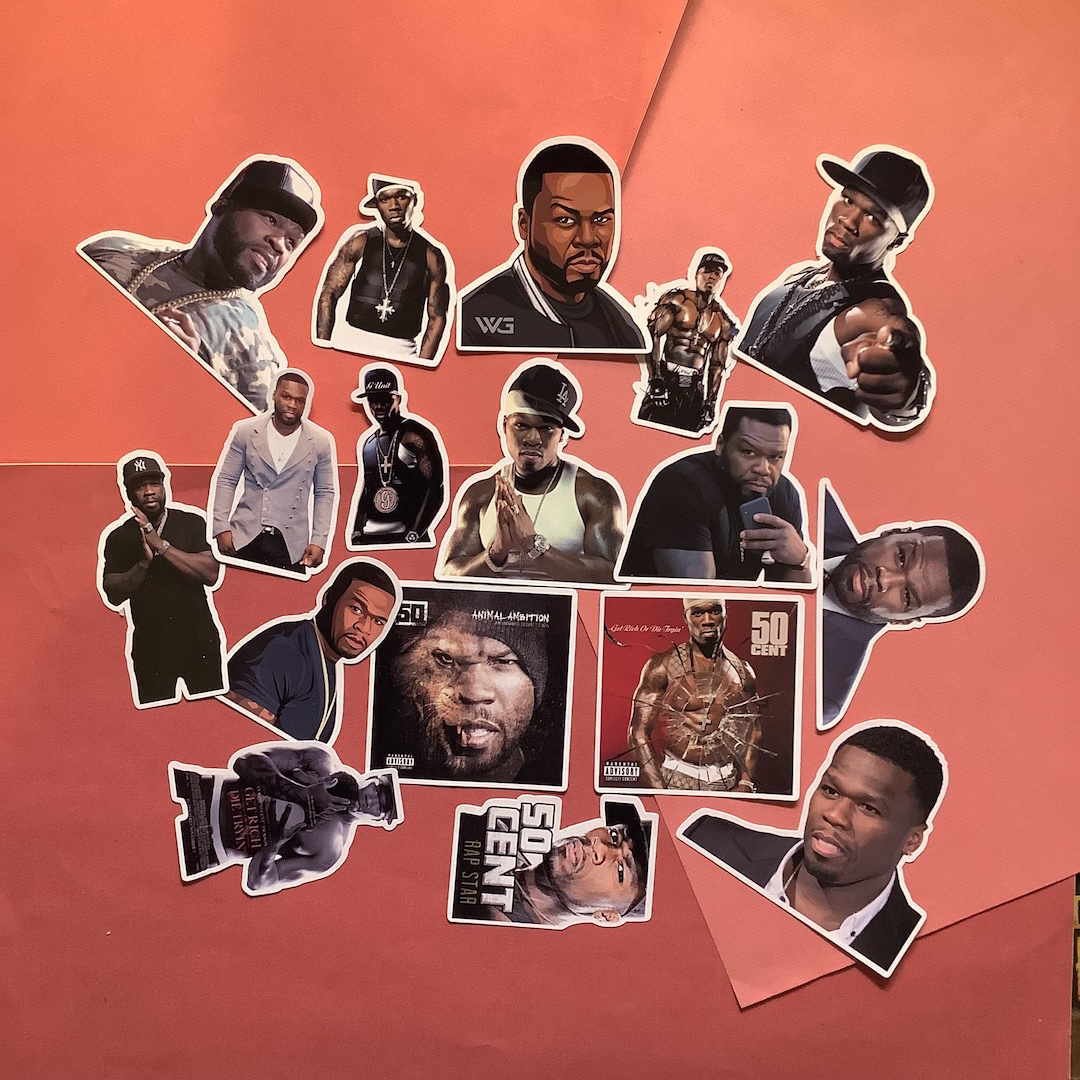 20pcs 50 Cent Stickers Waterproof Stickers Pack, Graffiti, Pop Art ...