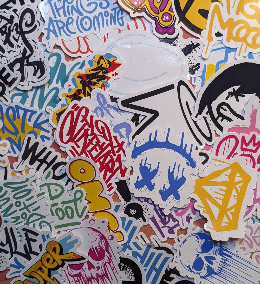 25/50 Graffiti Stickers Skater Vinyl Street Art Themed Stickers for ...