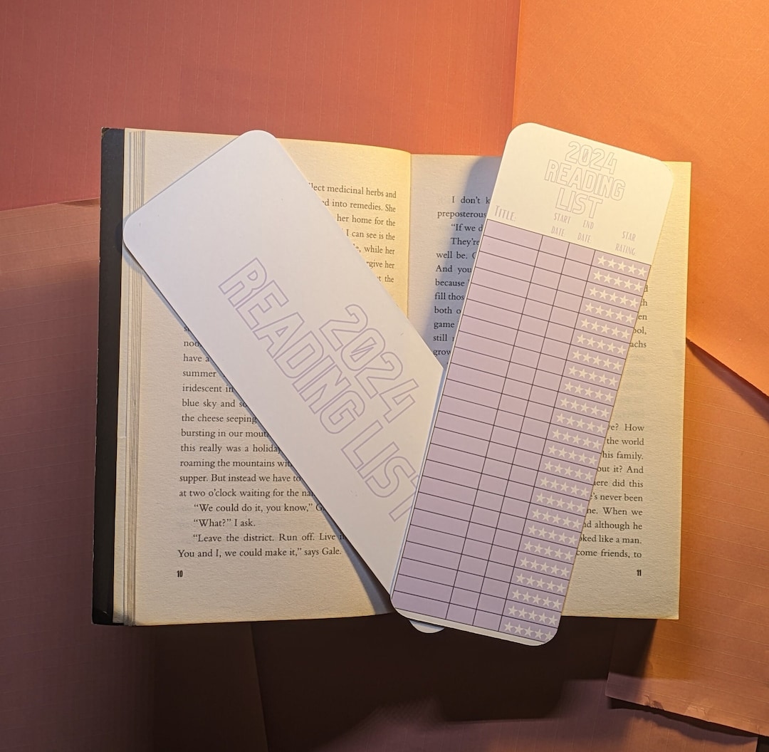 Reading List Bookmark 2024 Printable Bookmark, Reading Log Tracker ...