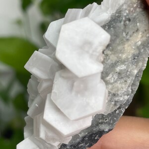 Hexagonal Shaped Light Pink Sandwich Calcite Cluster From Fujian Super ...