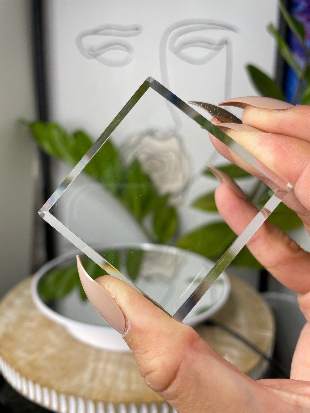 Gorgeous Beveled Edge Glass Display Base for Mineral Specimen - Etsy