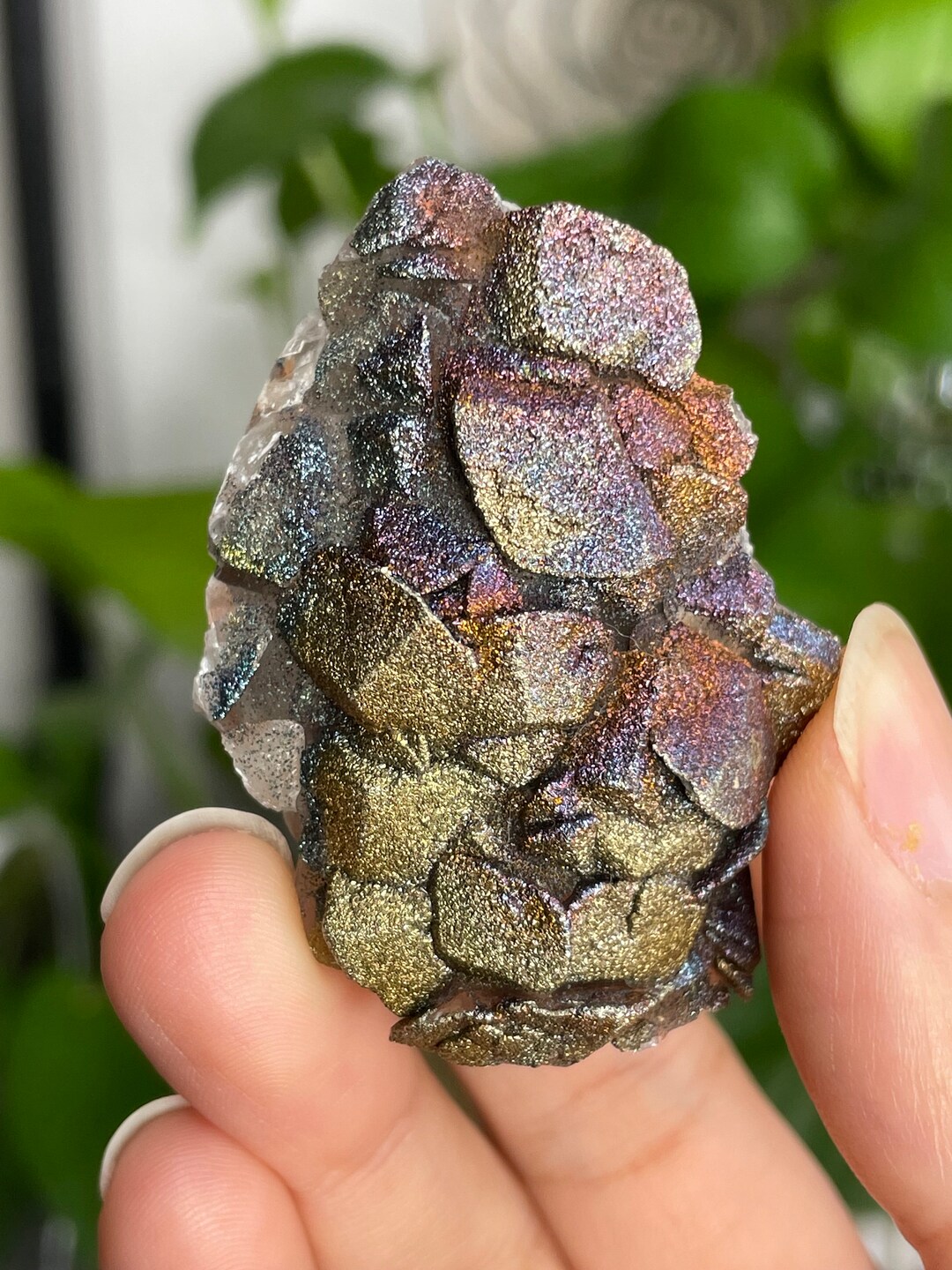 Unique Calcite Covered in Rainbow Chalcopyrite/pyrite From Hubei Daye ...