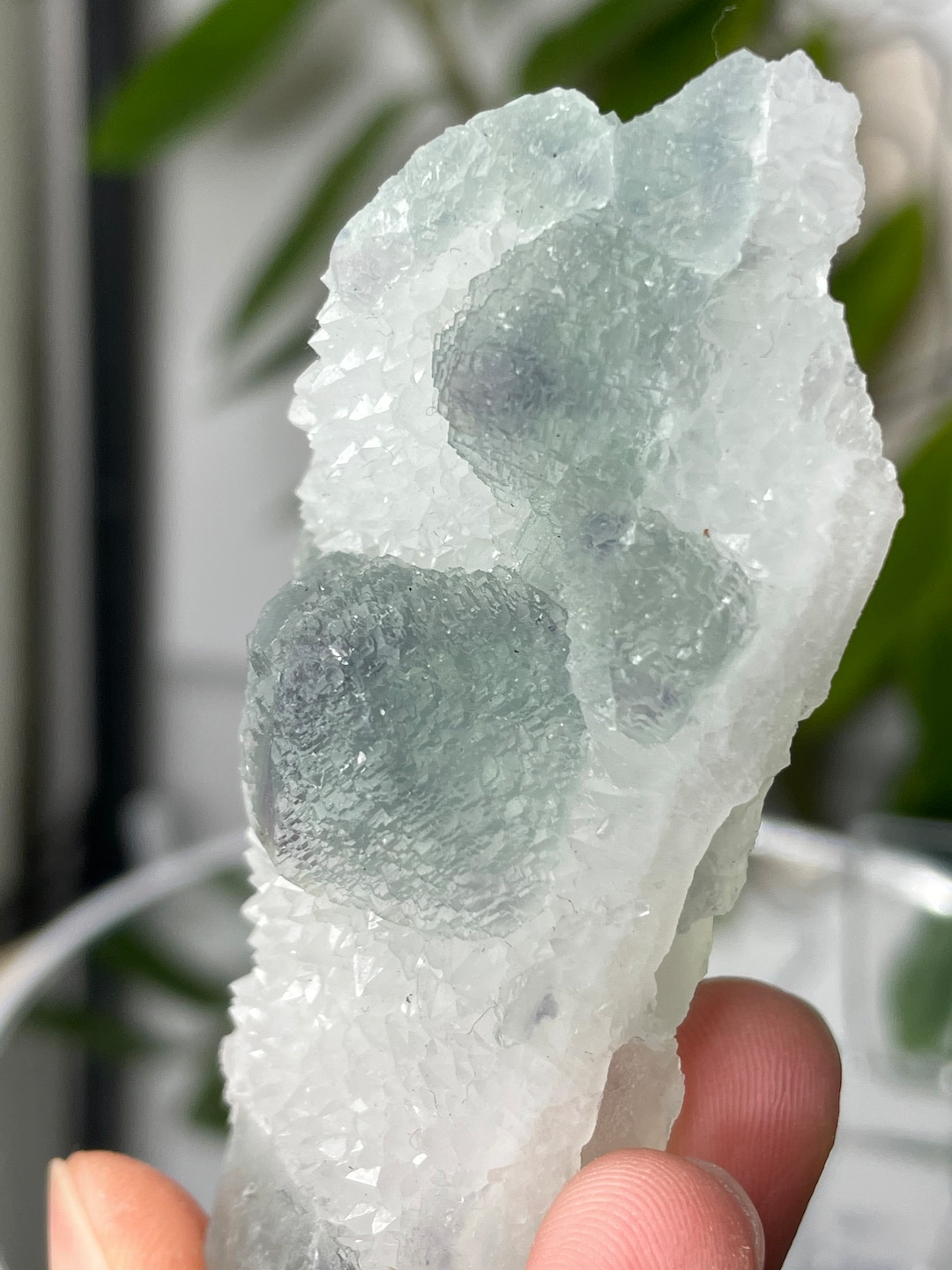 Green Stepped Octahedral Fluorite on Quartz Matrix From Fujian China - Etsy