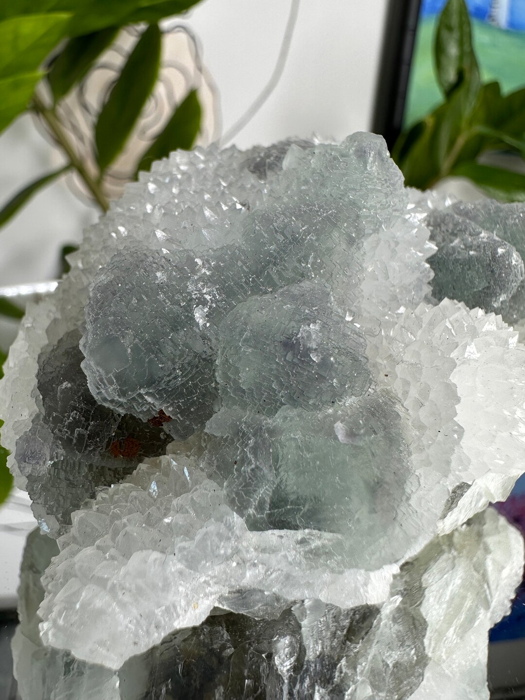 Green Octahedral Fluorite on Quartz - Etsy