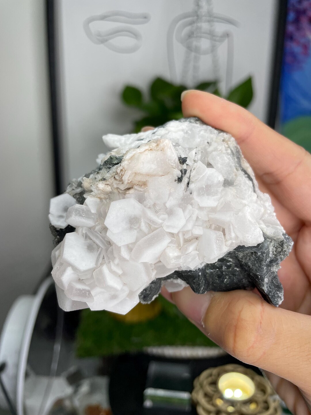 Light Pink “sandwich” Calcite Cluster on Sugary Matrix From Fujian - Etsy