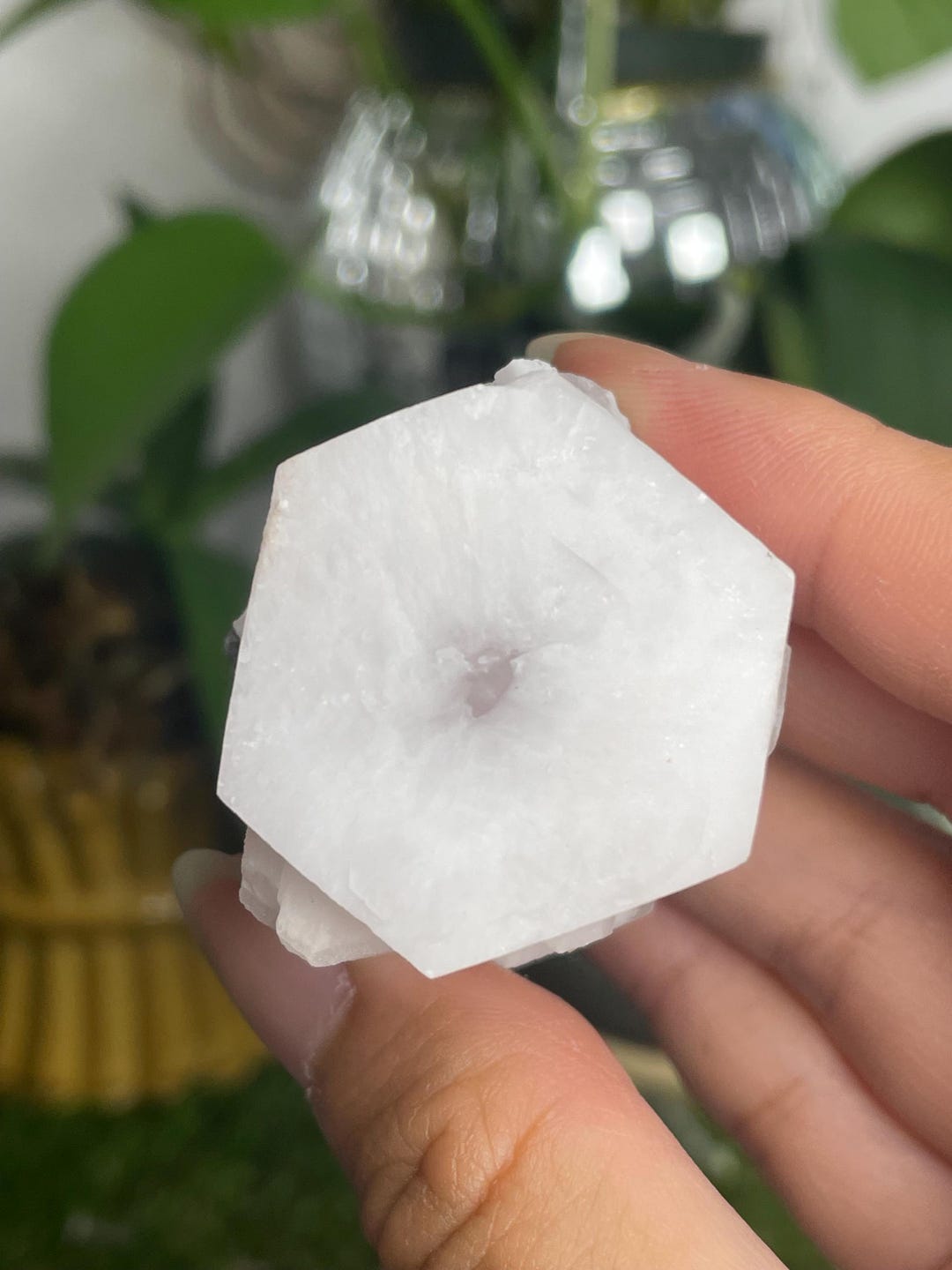 Layered Hexagonal Shaped Light Pink Sandwich Calcite From Fujian ...