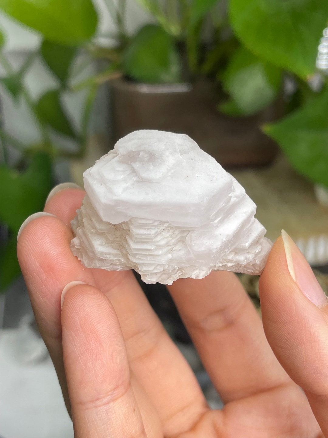 Small Layered Hexagonal Shaped Light Pink Sandwich Calcite From Fujian ...