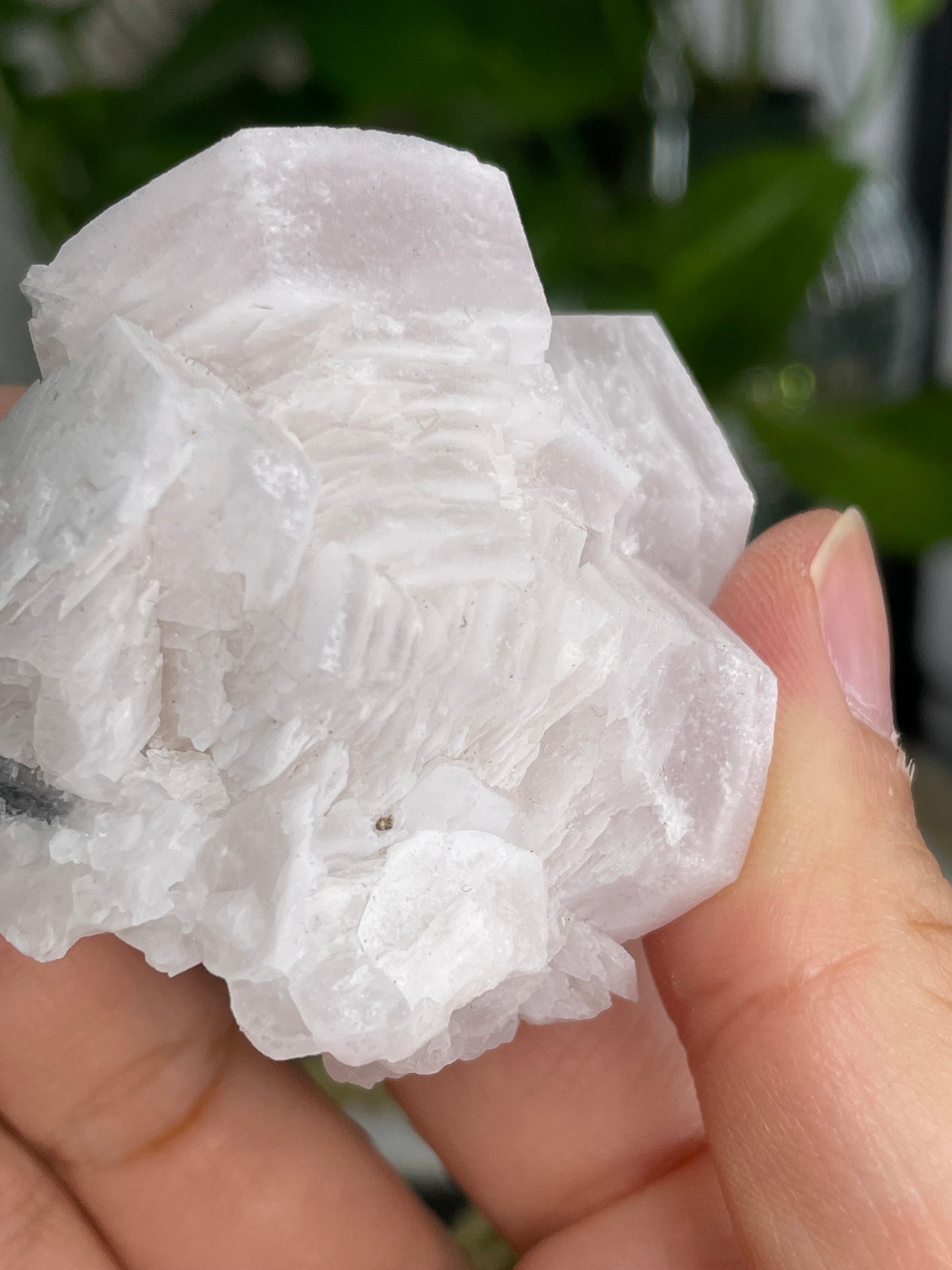 Hexagonal Shaped Light Pink Sandwich Calcite Cluster From Fujian ...