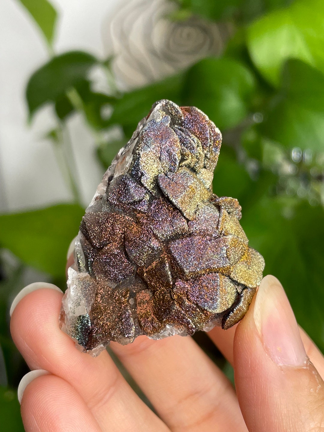 Unique Calcite Covered in Multi Colored Chalcopyrite/pyrite From Hubei ...