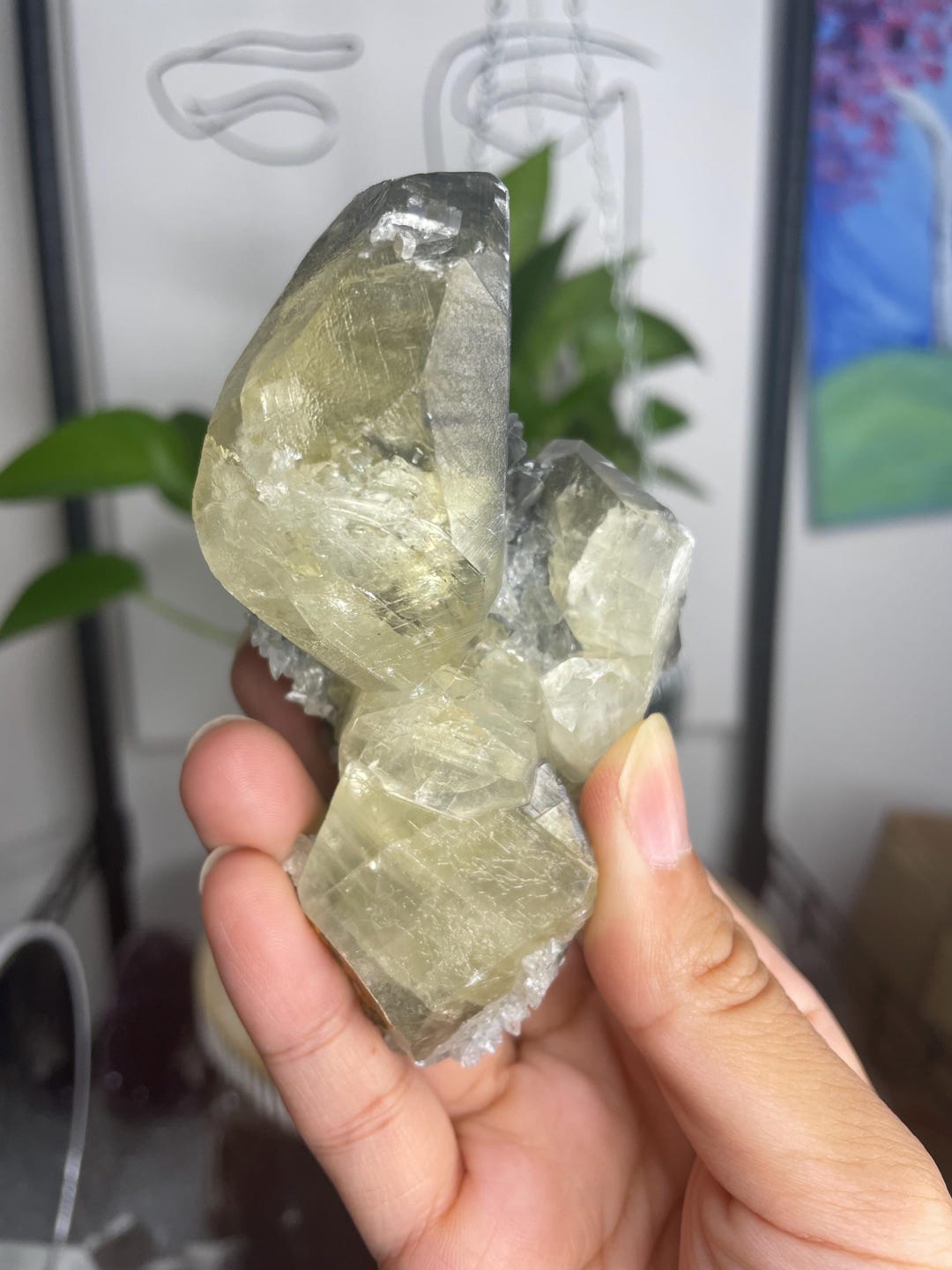 Dusty Light Yellow Calcite Cluster - Etsy