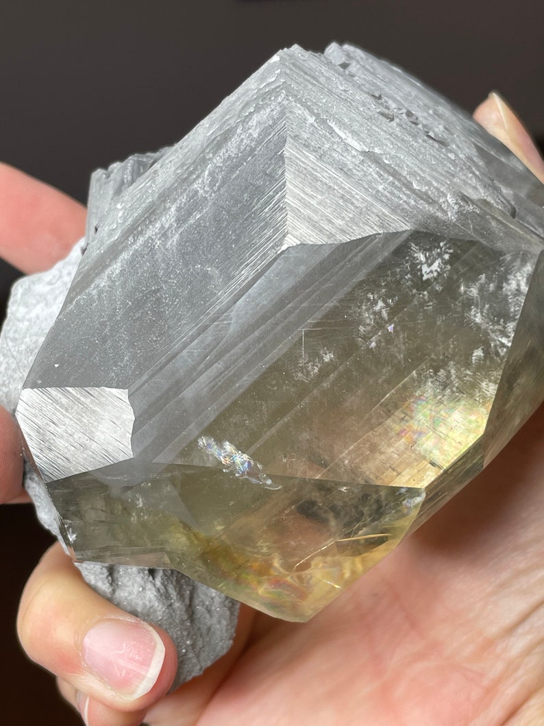 Gorgeous Chunky Yellow Calcite on Matrix From Hunan - Etsy