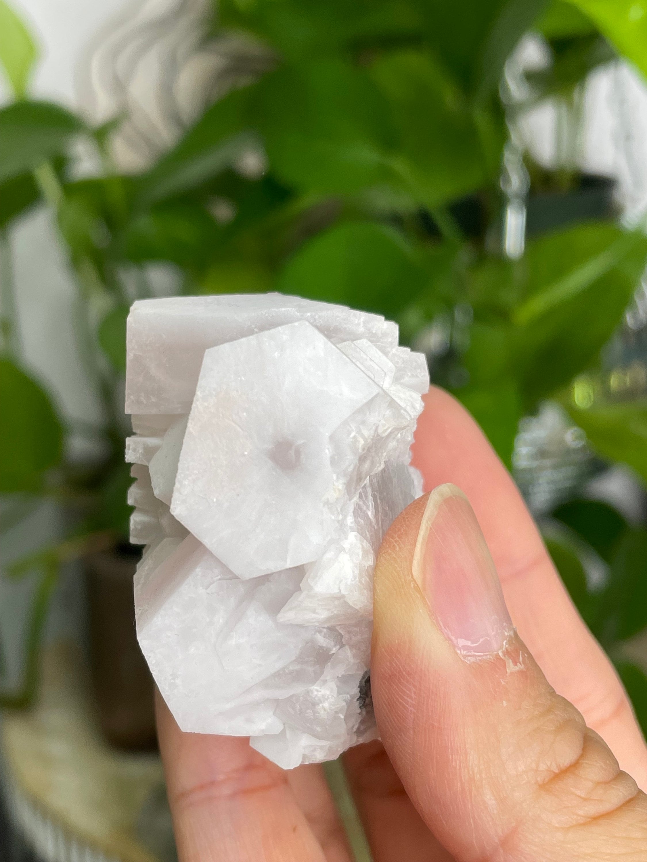 Hexagonal Shaped Light Pink Sandwich Calcite Cluster From Fujian ...