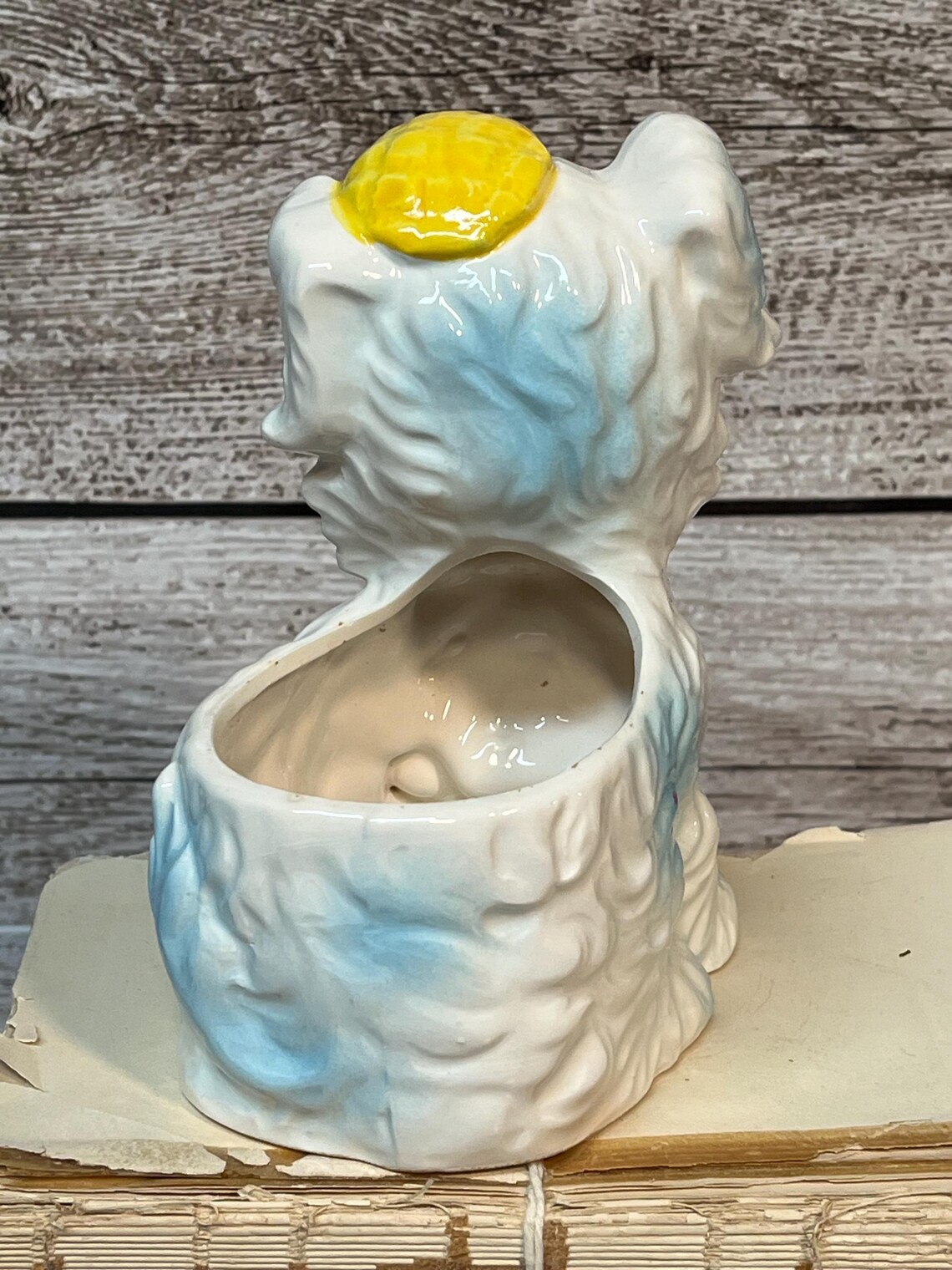 Vintage Relpo Rubens Blue Dog Ceramic Baby Planter - Etsy