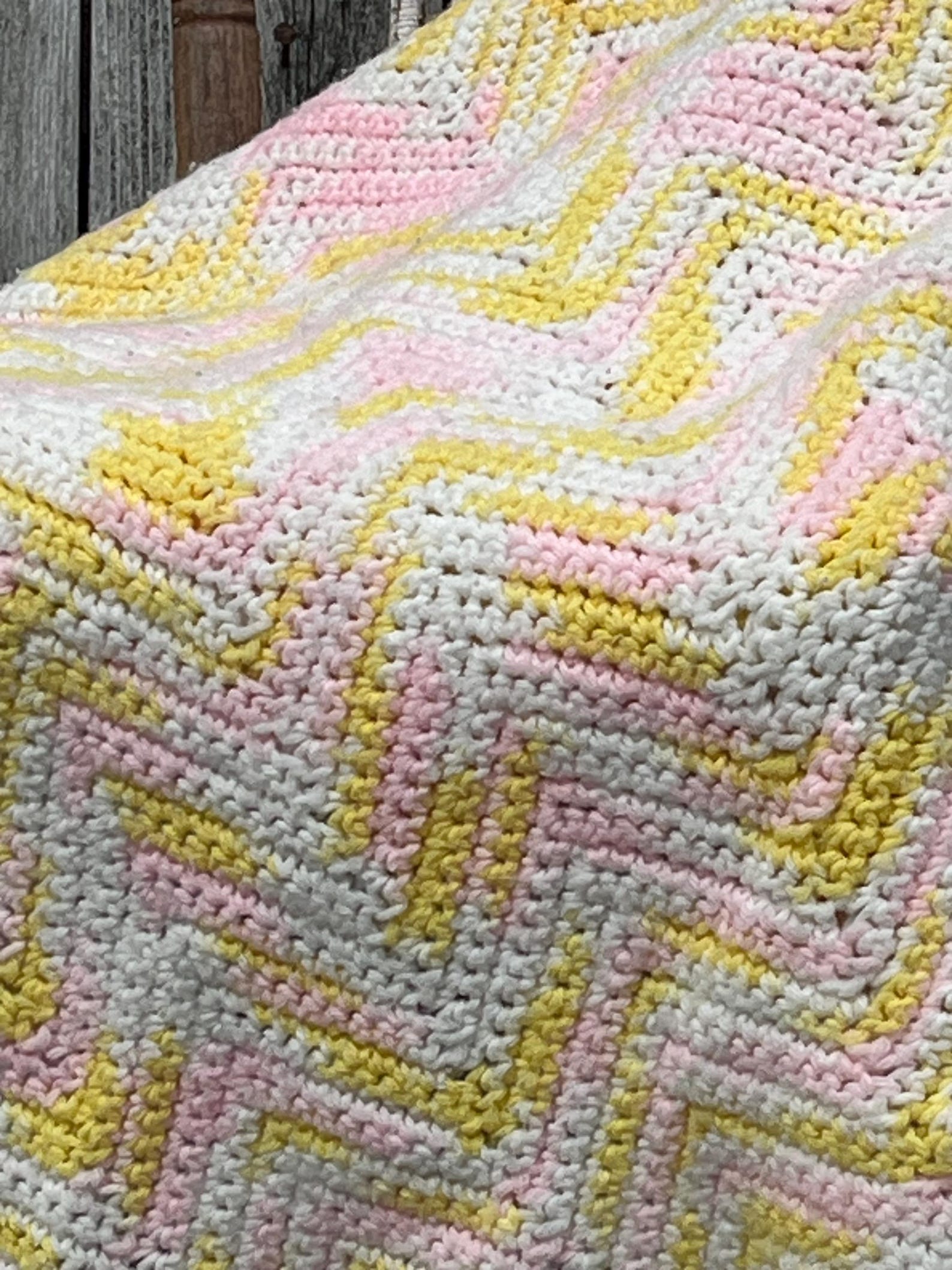 Vintage Pastel Chevron Pattern Hand Crocheted Afghan Blanket - Etsy