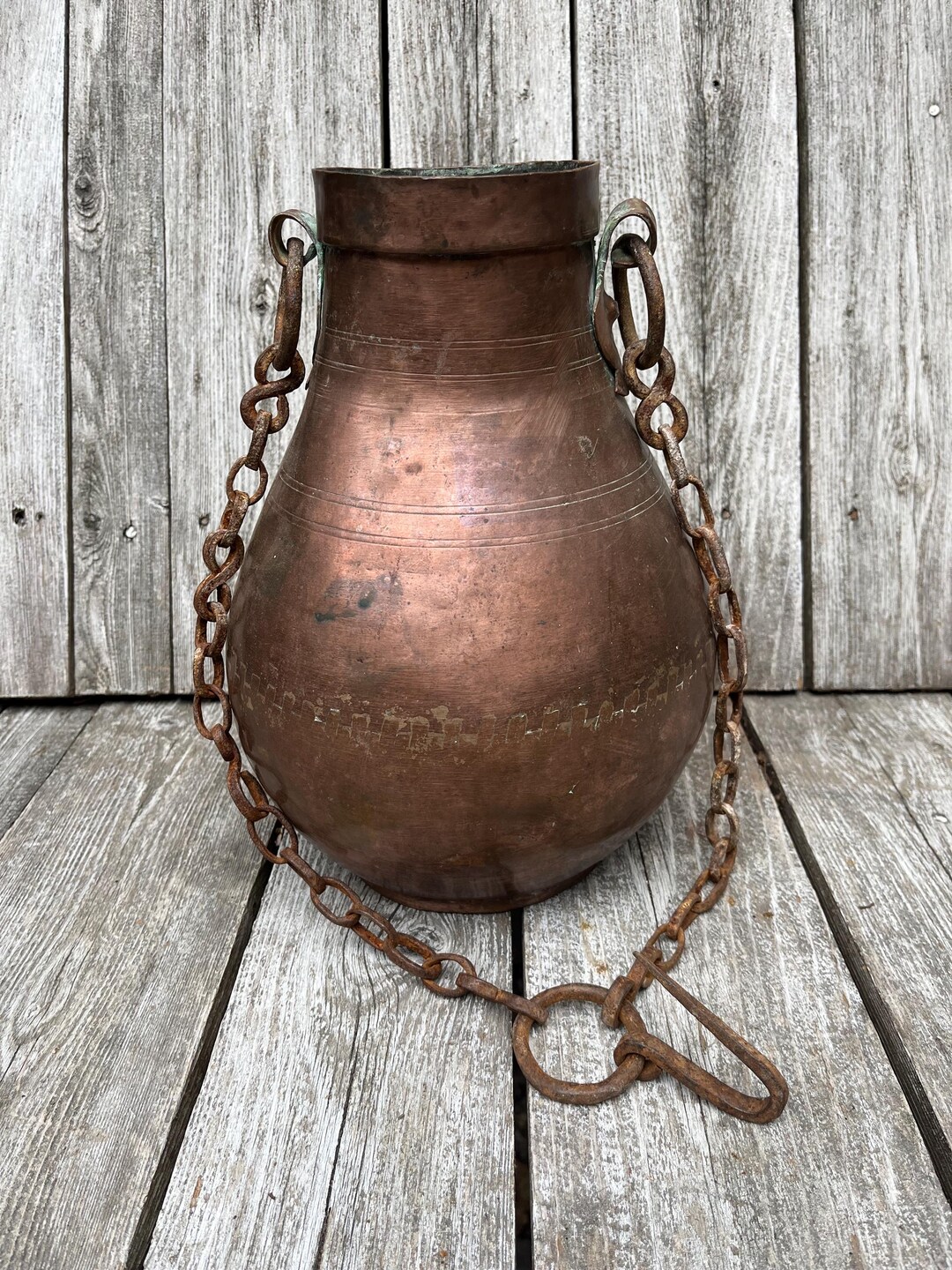 Antique Copper Vessel / Pot, French - Etsy