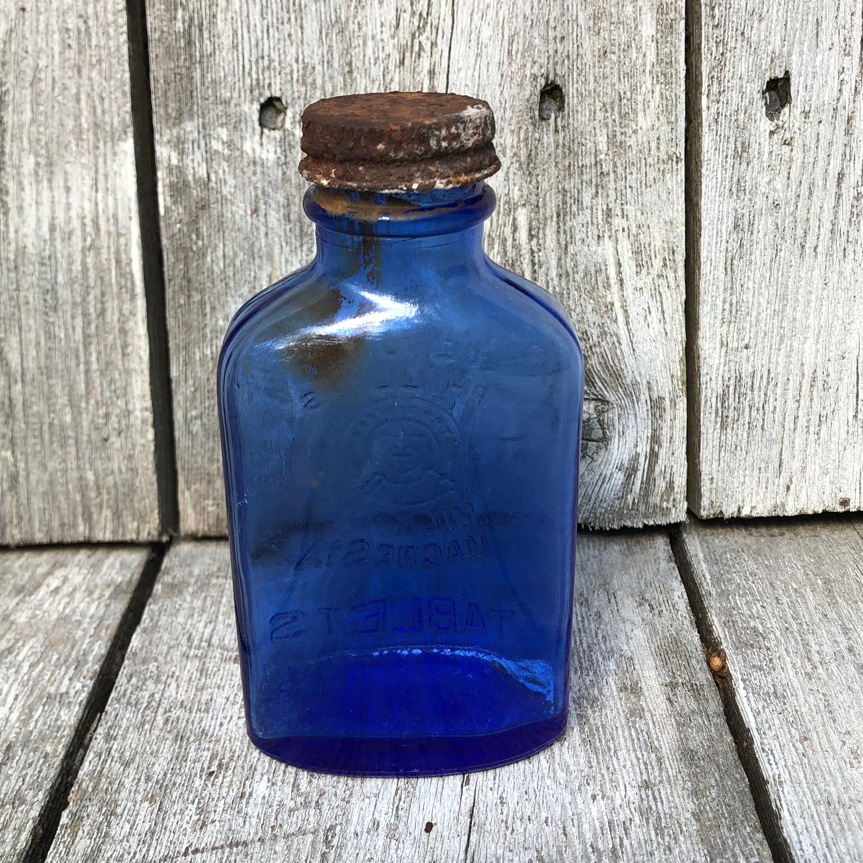 Vintage Phillips Milk of Magnesia Cobalt Blue Bottle With Lid - Etsy