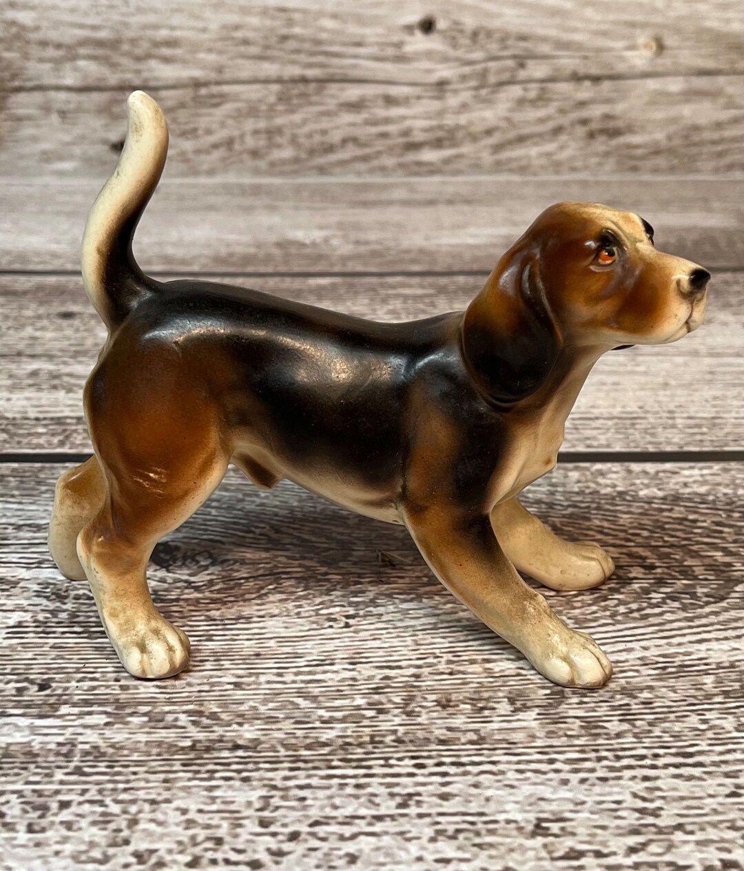 Vintage Beagle Porcelain Figurine, Japan - Etsy