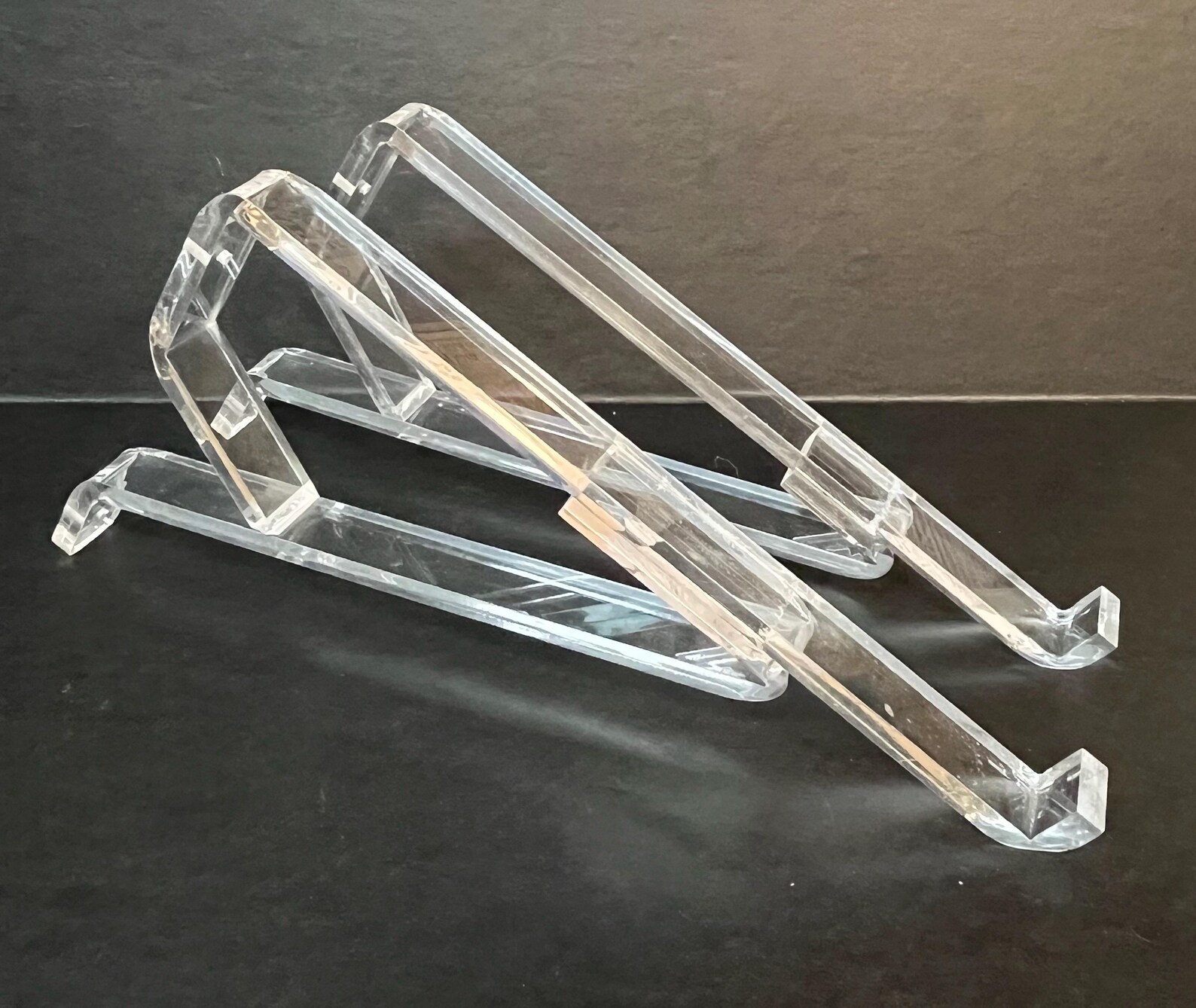 Vintage Lucite Shelf Brackets, Pair - Etsy