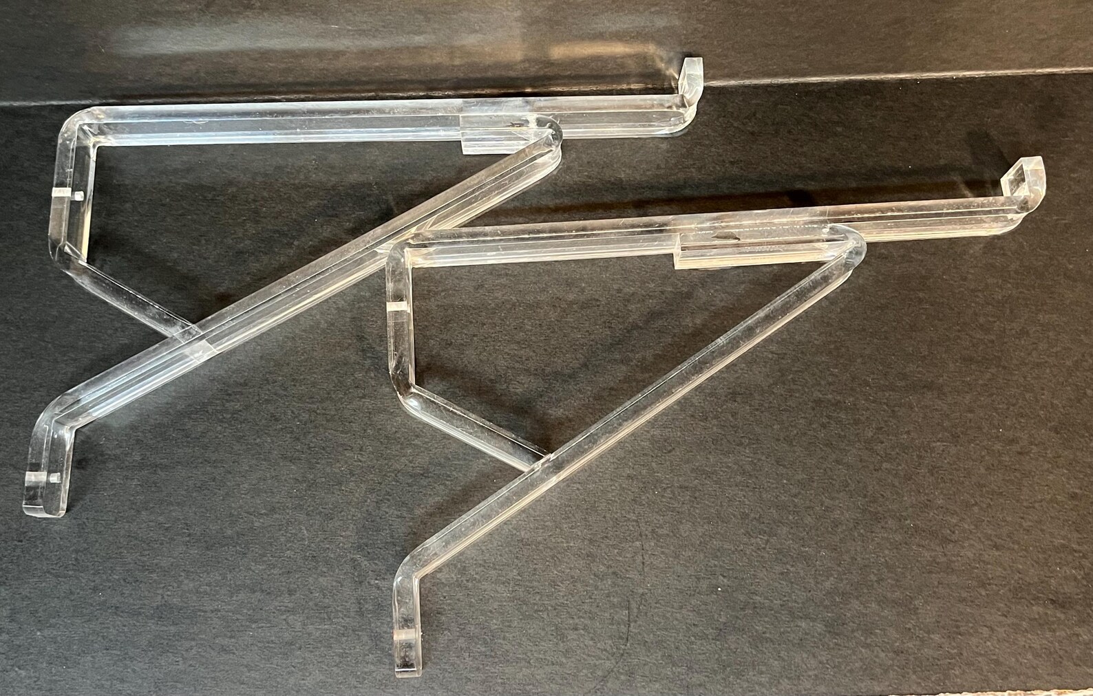Vintage Lucite Shelf Brackets, Pair - Etsy