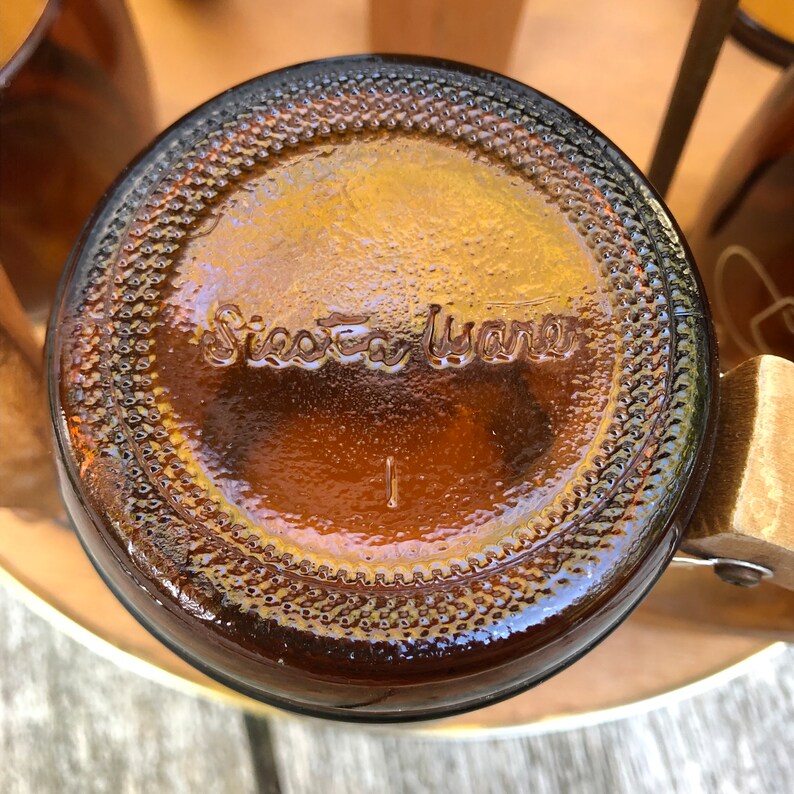 1960s Siesta Ware Cowboy Chuckwagon Root Beer Mug Set With Wooden ...