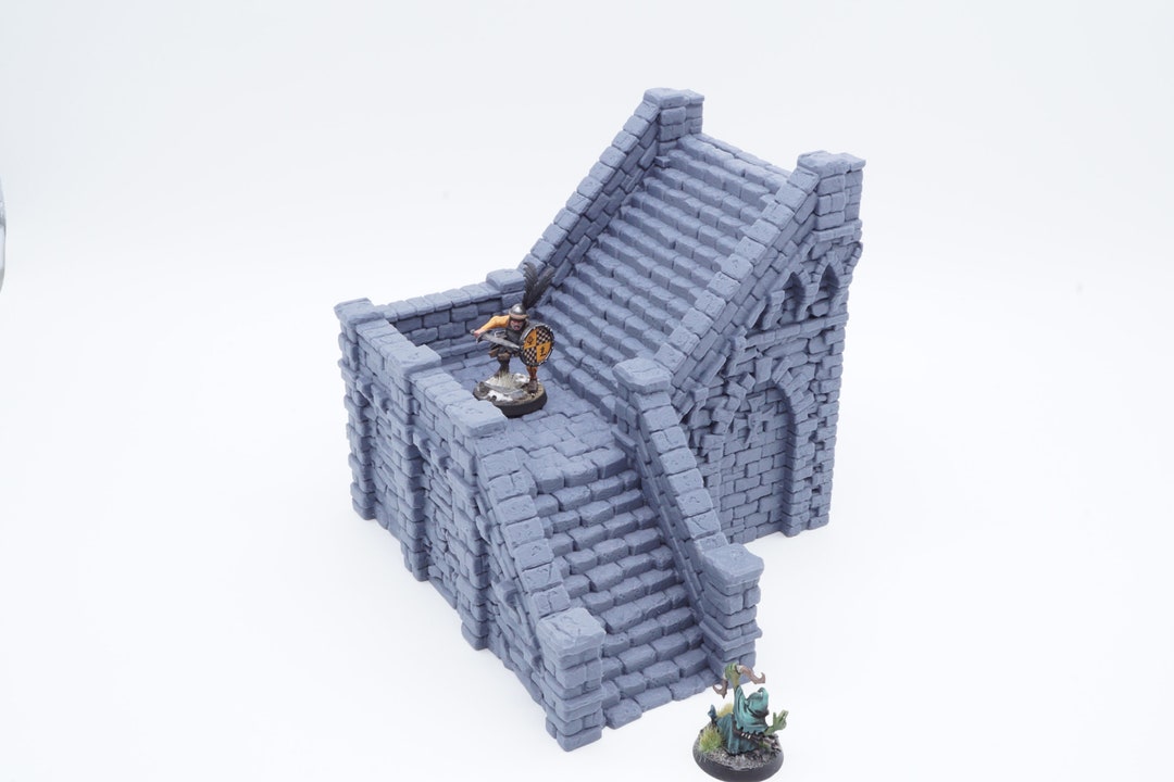 Witch Guard City Walls - Grand Stairs Tabletop 28 Mm/32 Mm - Etsy