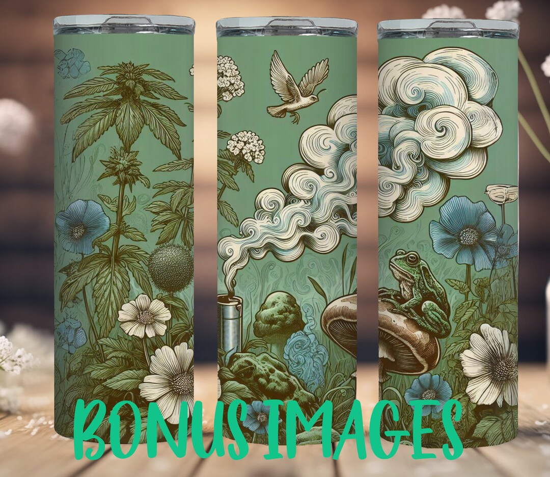 Nature Tumbler Design, Cannabis Tumbler Wrap, Pot Tumbler Design, Weed ...