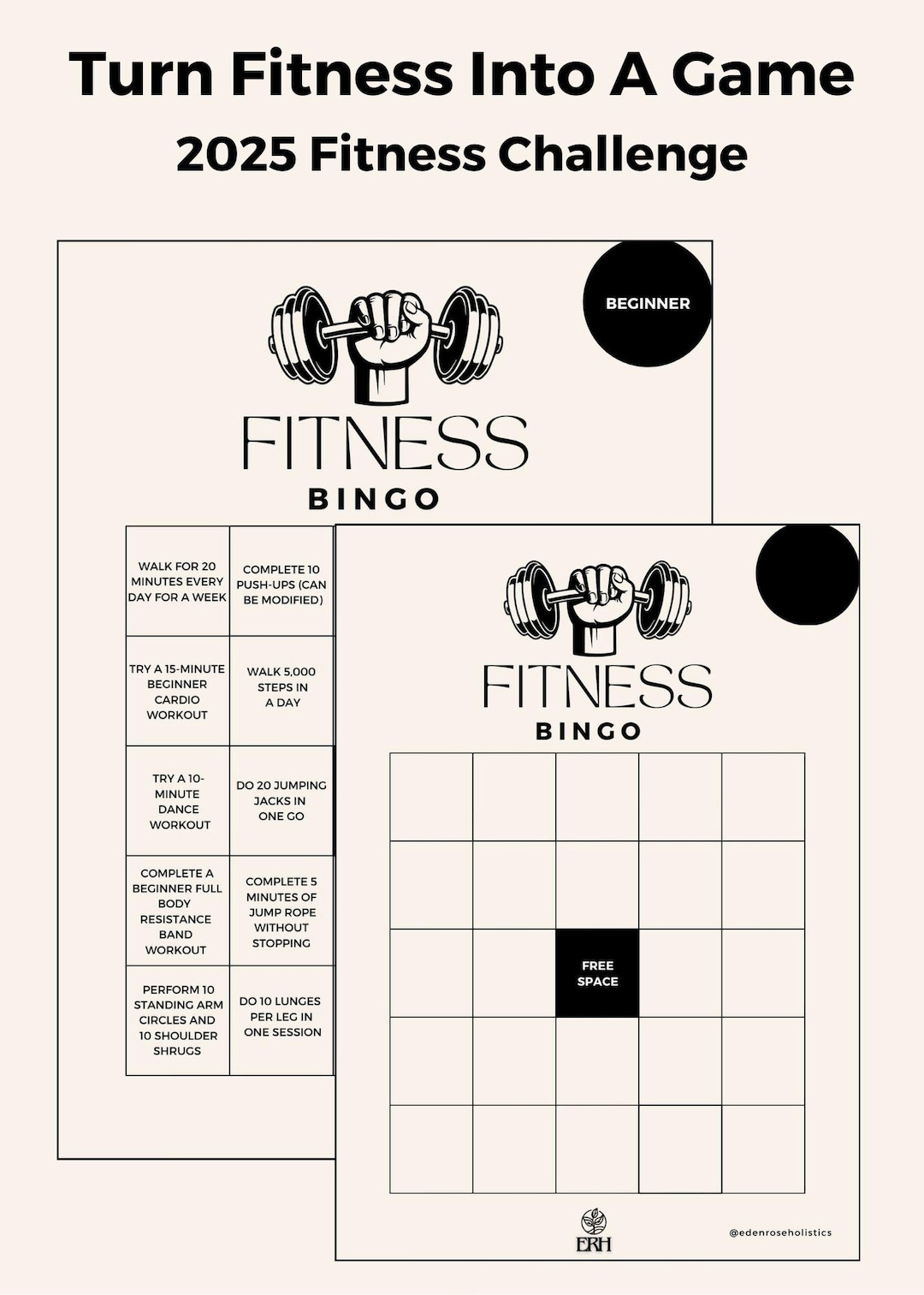 2025 Goals| Bingo Game Sheets| Fitness Resolutions| Healthy New Year ...