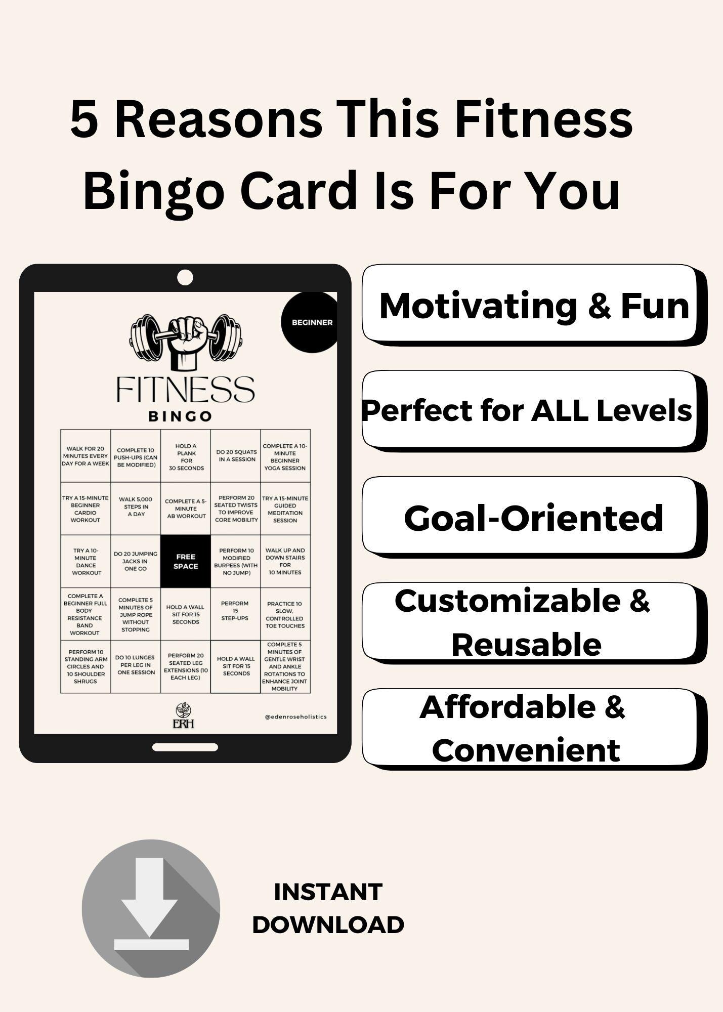 2025 Goals| Bingo Game Sheets| Fitness Resolutions| Healthy New Year ...