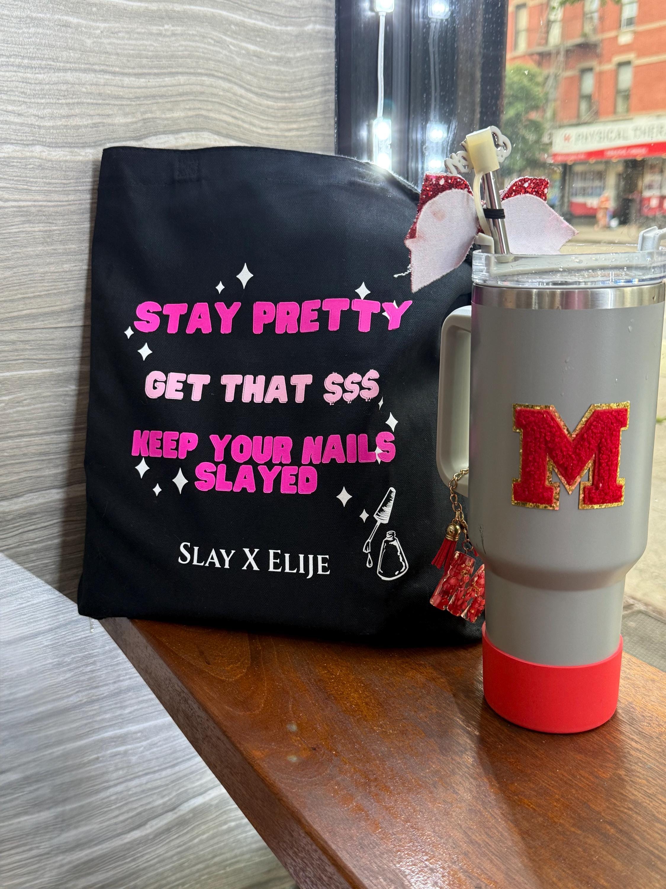 Slayxelije - SLAY Tote - Nail Lover Tote Bag - Tote Bag for Girl/women ...