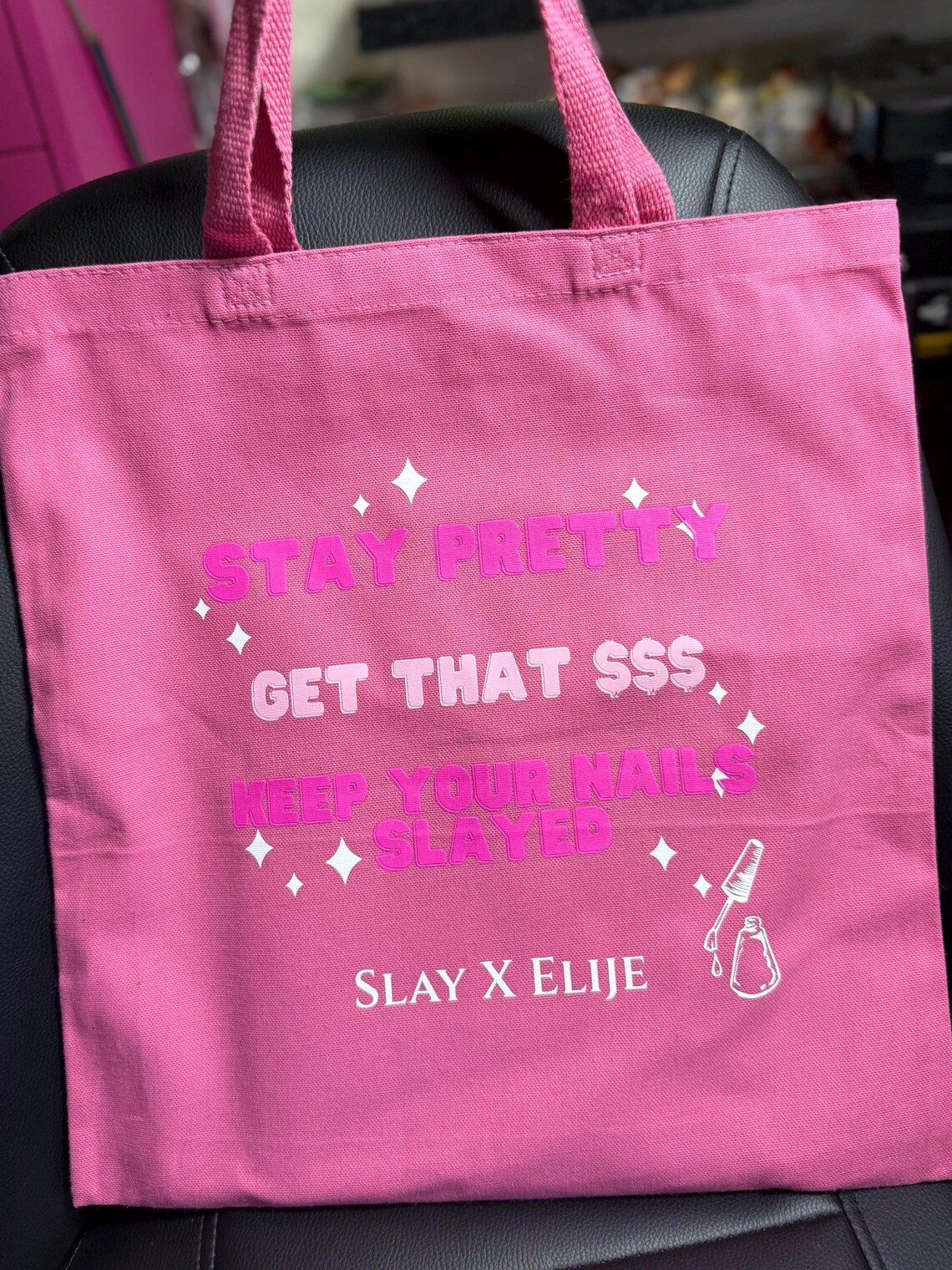 Slayxelije - SLAY Tote - Nail Lover Tote Bag - Tote Bag for Girl/women ...