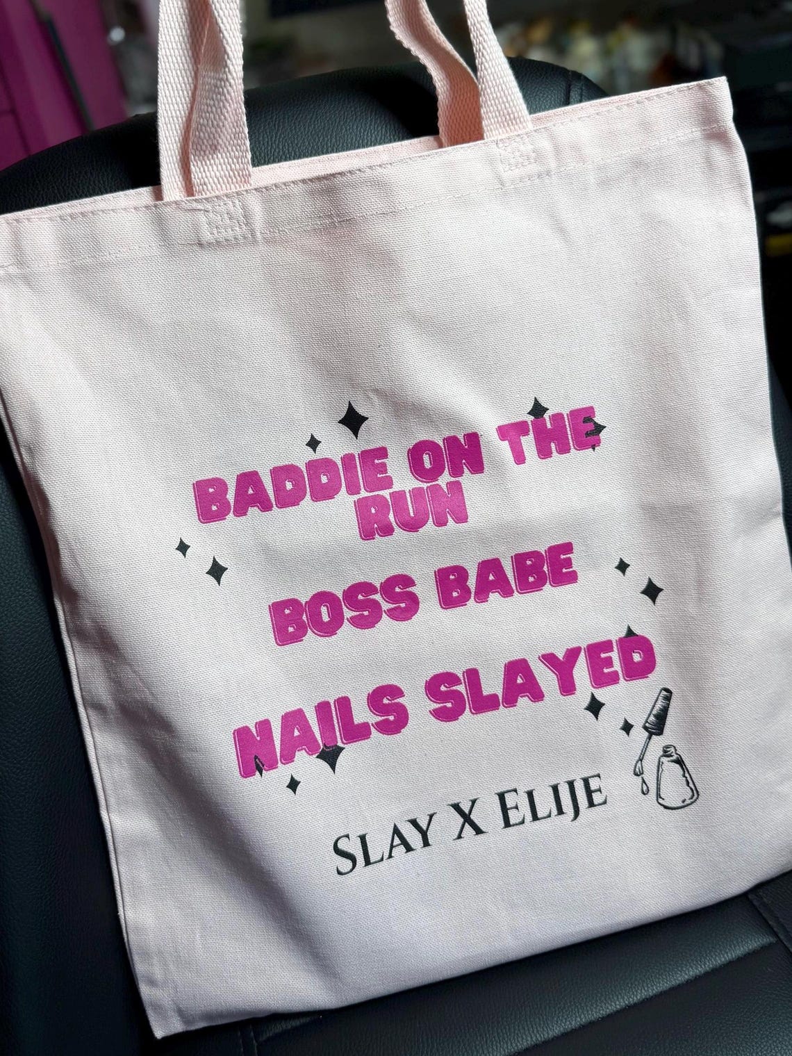 Slayxelije - SLAY Tote - Nail Lover Tote Bag - Tote Bag for Girl/women ...