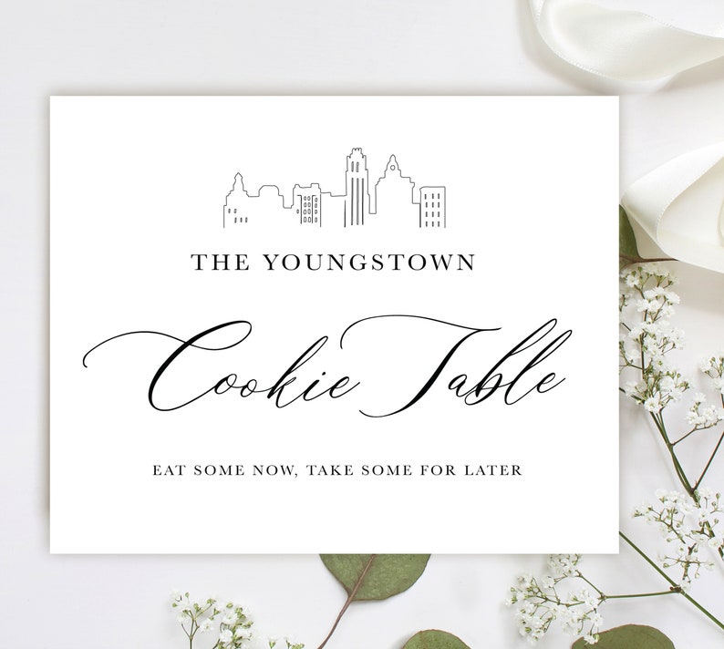 Youngstown, OH Cookie Table Sign, 8x10", Digital Download, DIY, Dessert ...