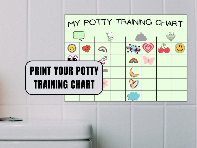 Printable Potty Training Chart, Potty Training Chart Boys and Girls ...