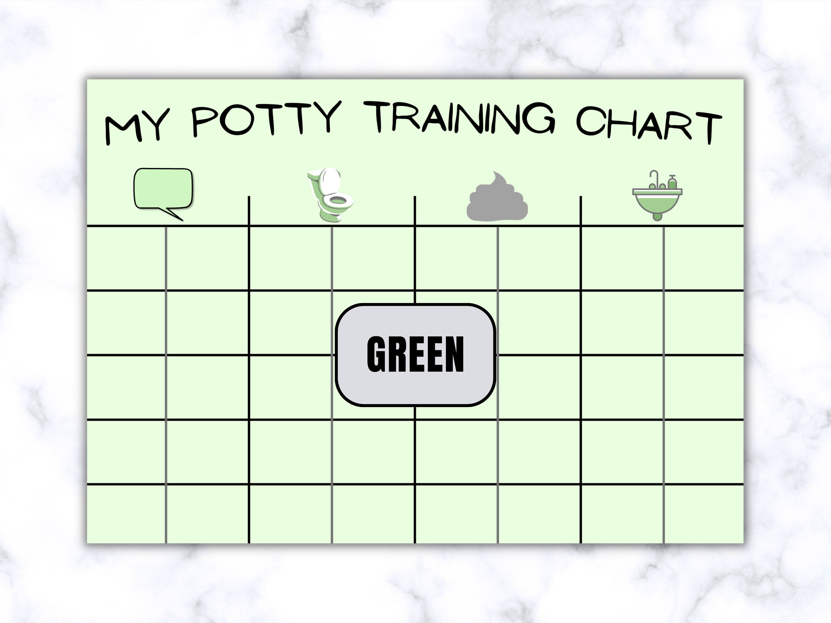 Printable Potty Training Chart, Potty Training Chart Boys and Girls ...