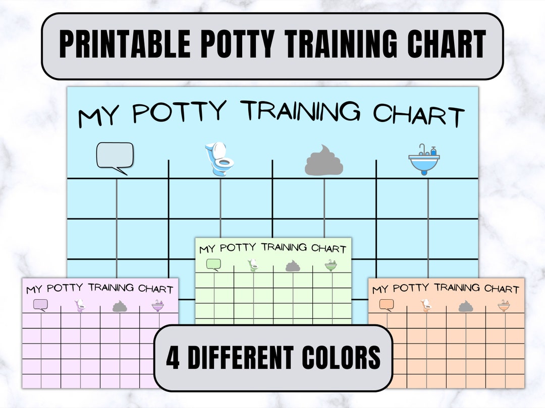 Printable Potty Training Chart, Potty Training Chart Boys and Girls ...