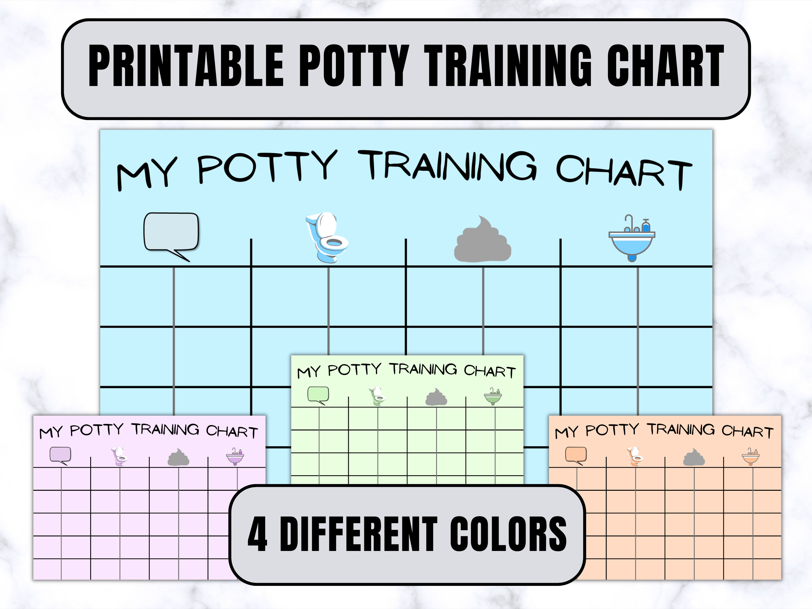 Printable Potty Training Chart, Potty Training Chart Boys and Girls ...