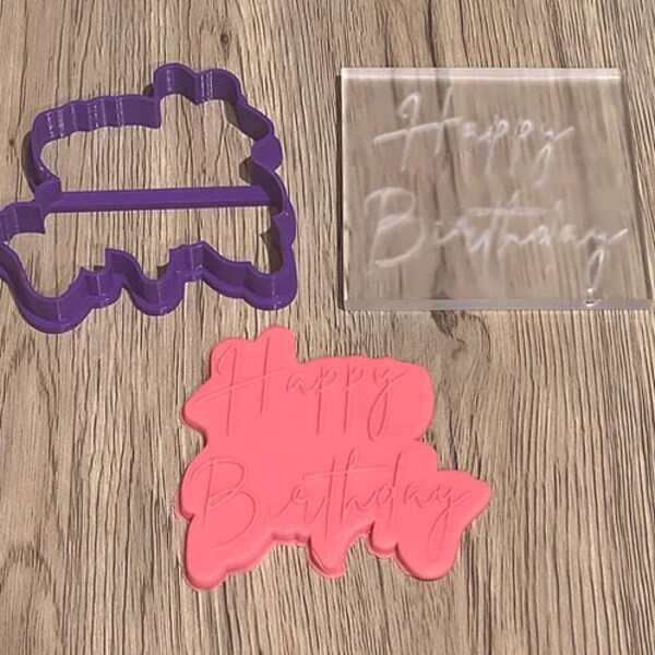 Happy Birthday Cookie Cutter - Etsy