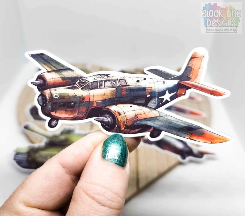 WW2 Historic Tank and Plane Stickers Military War Vehicle ...