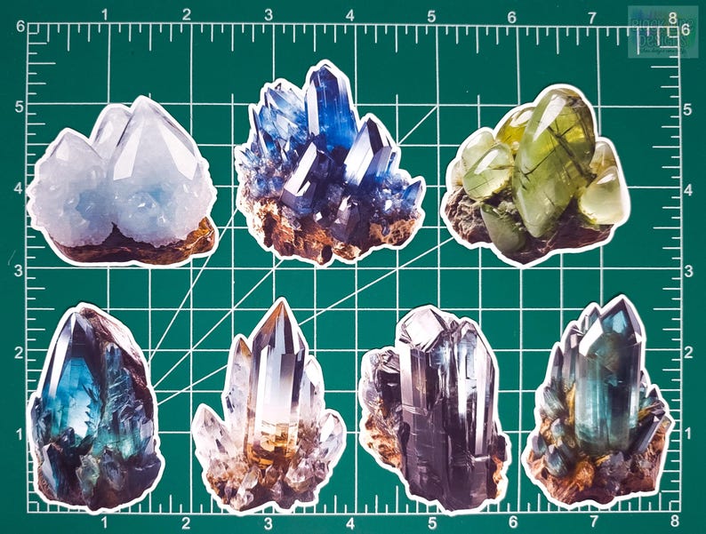 Crystal Gemstone Stickers | Realistic Glossy Embellishments for ...