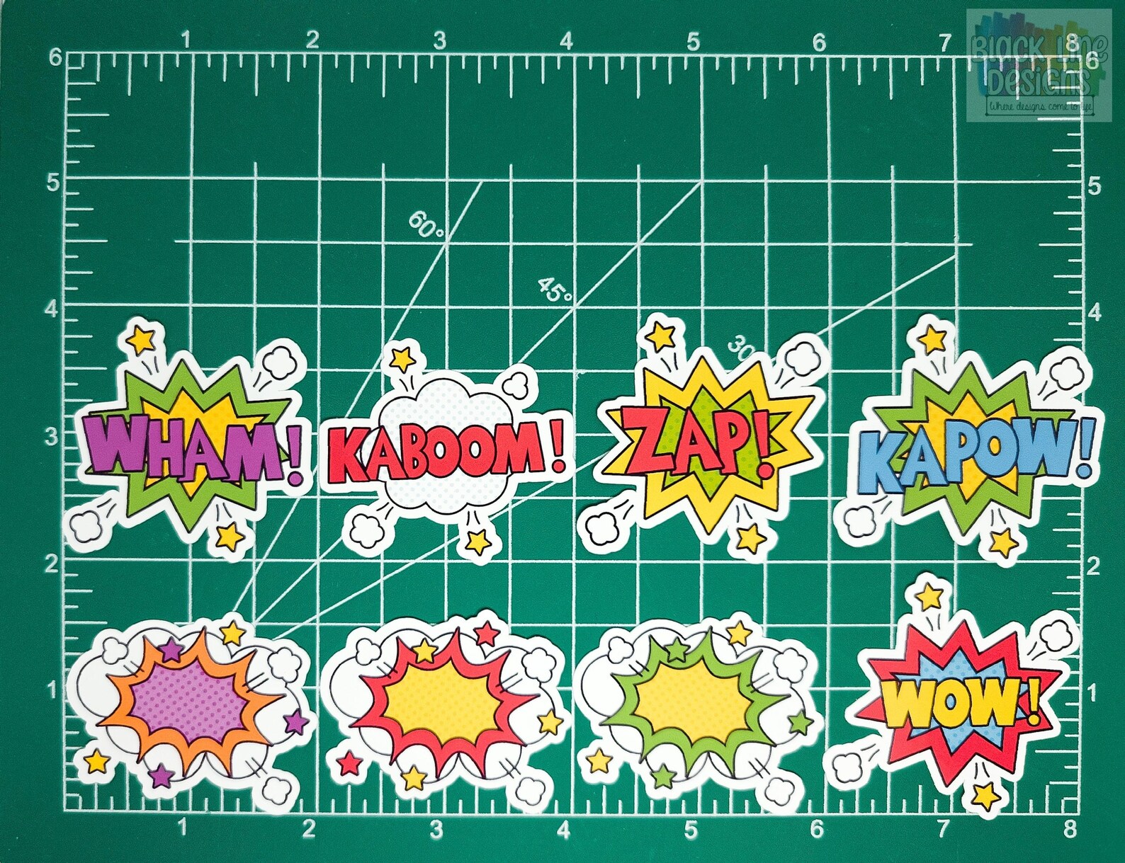 Comic Book Stickers | Set of 19 | Superhero Pop Art Sticker Paper Die ...